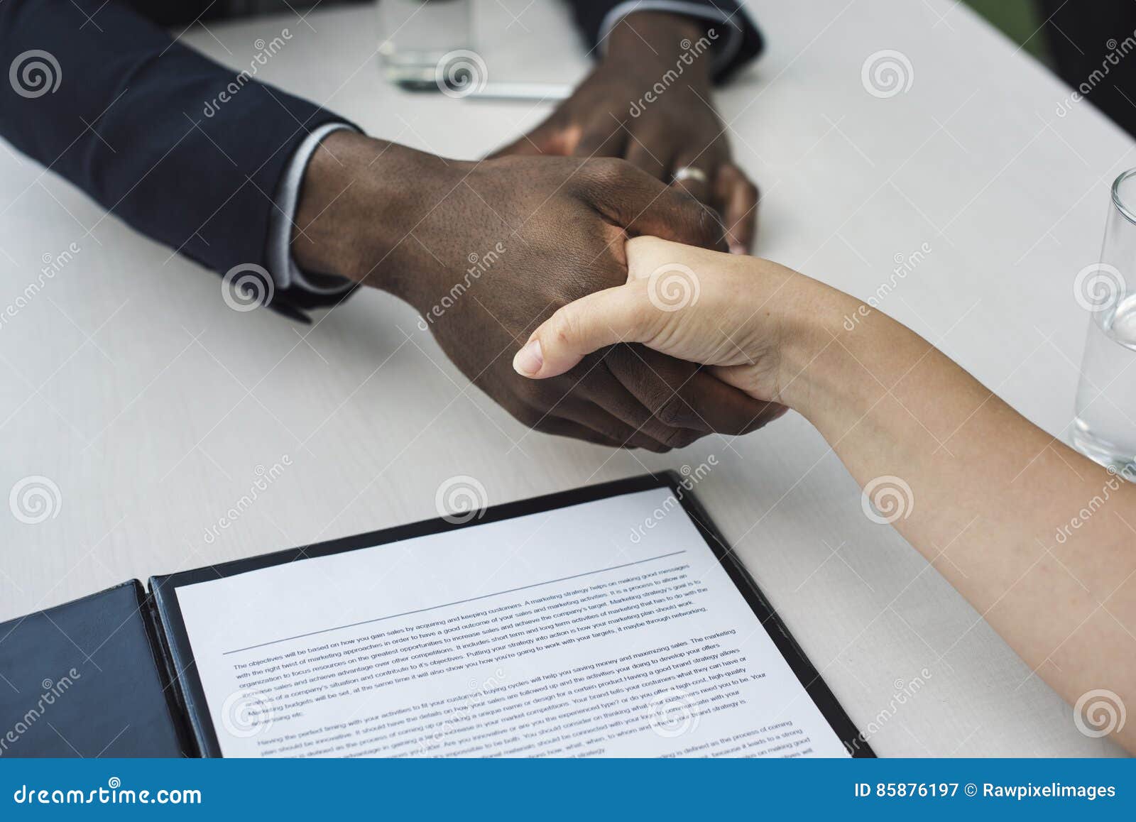 Business Contract Documents Handshake Concept Stock Image - Image of ...