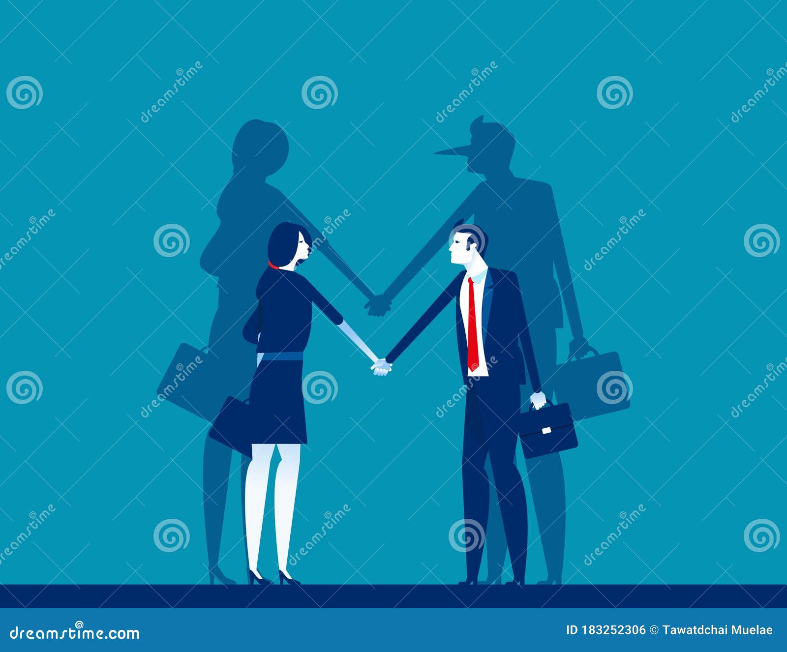 Business Contract. Fraud Agreement Concept Stock Vector - Illustration ...