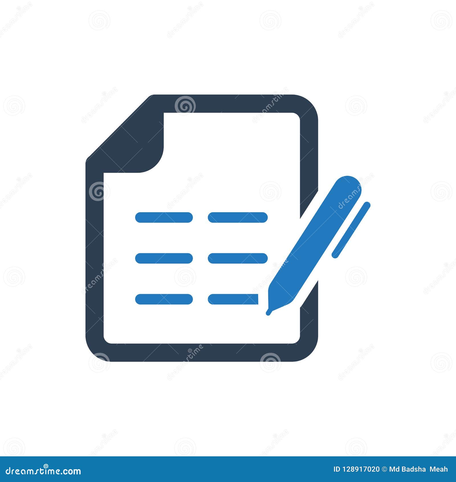 Business contract icon stock vector. Illustration of treaty - 128917020
