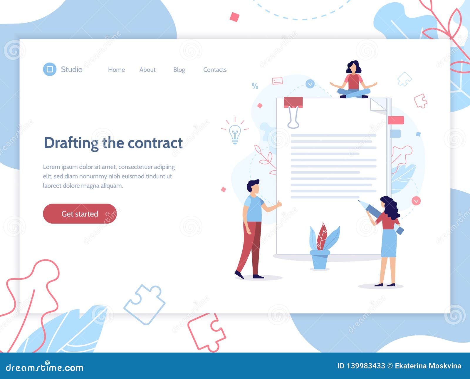 Business Contract Web Banner Stock Vector - Illustration of graphic ...