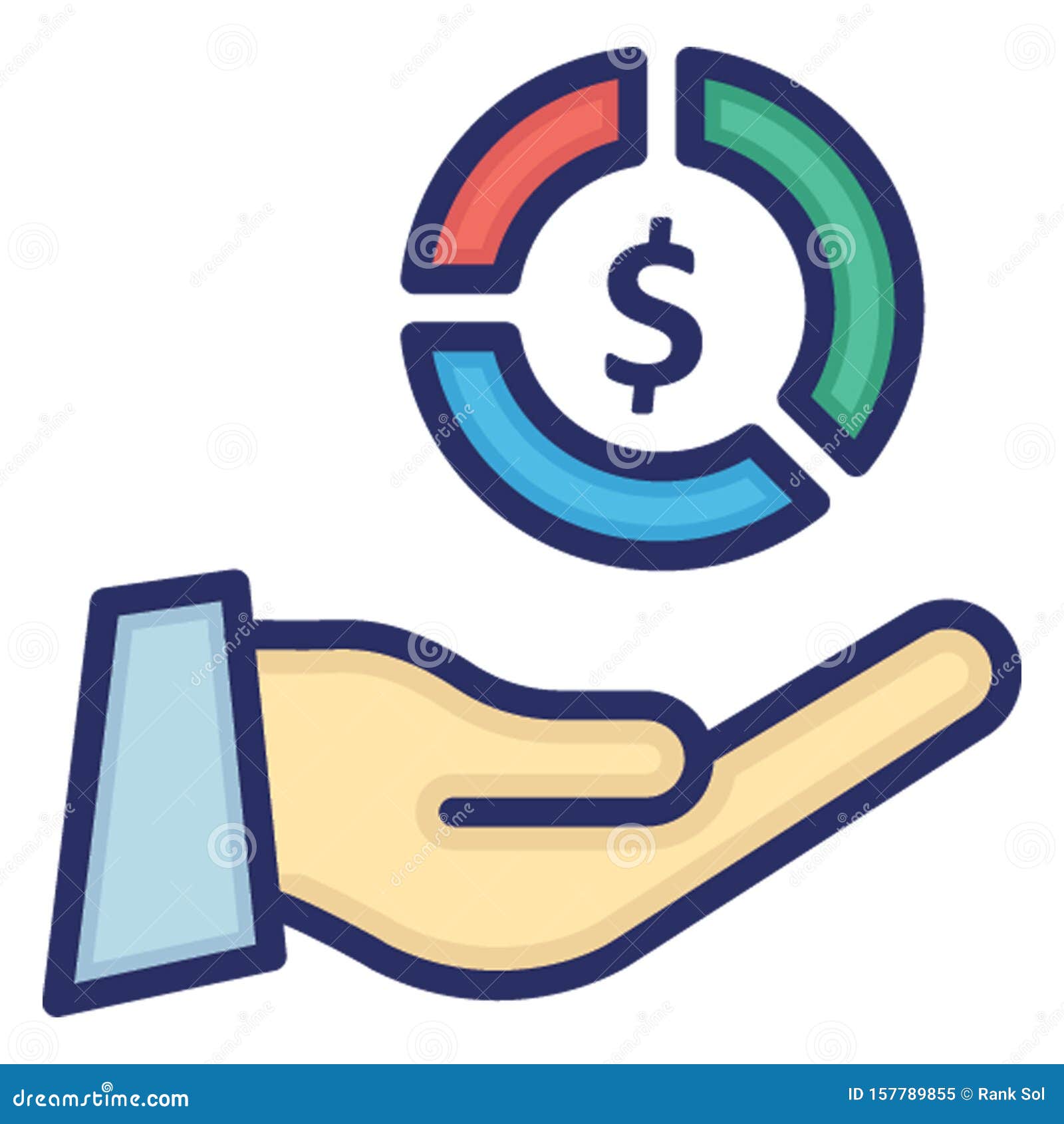 Business, Contribution . Vector Icon Which Can Easily Modify or Edit ...