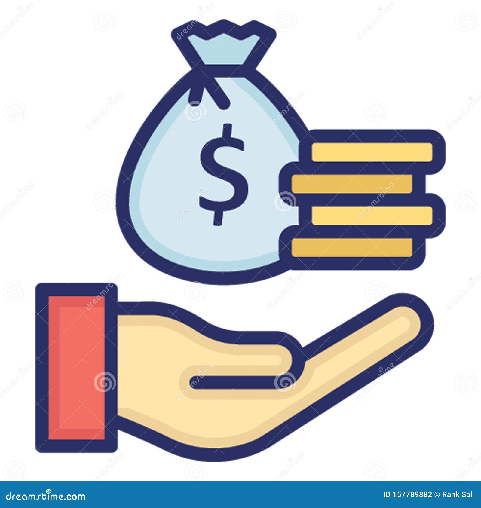 Business, Contribution . Vector Icon Which Can Easily Modify or Edit ...