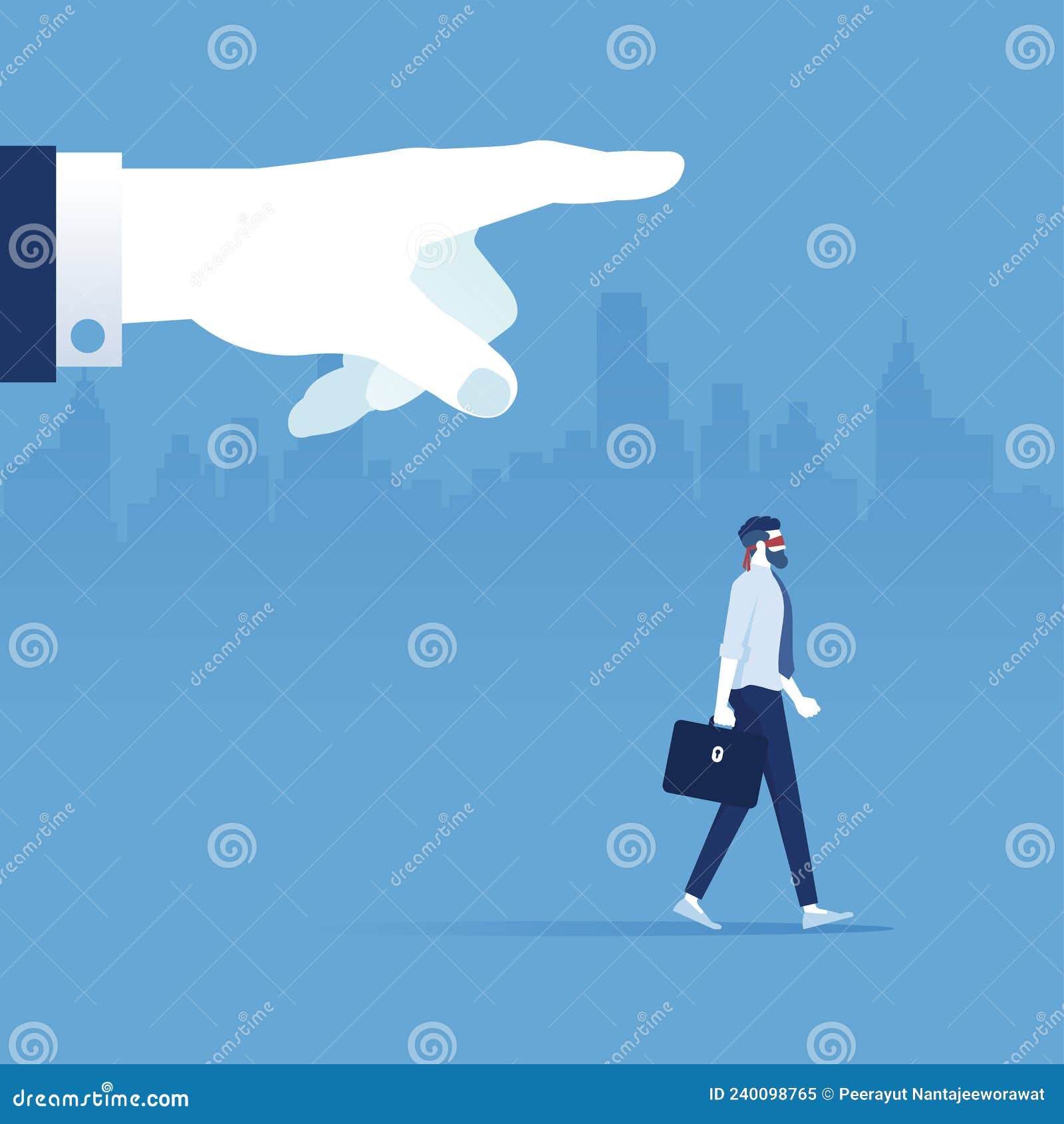 Business Control or Puppet Concept Stock Vector - Illustration of ...