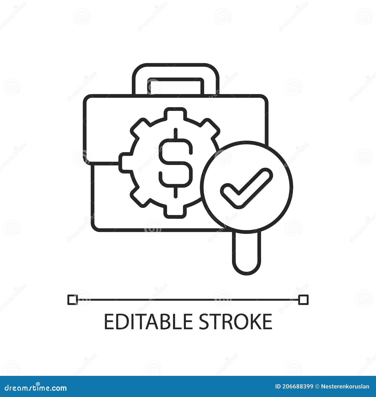 Business Controlling Linear Icon Stock Illustration - Illustration of ...