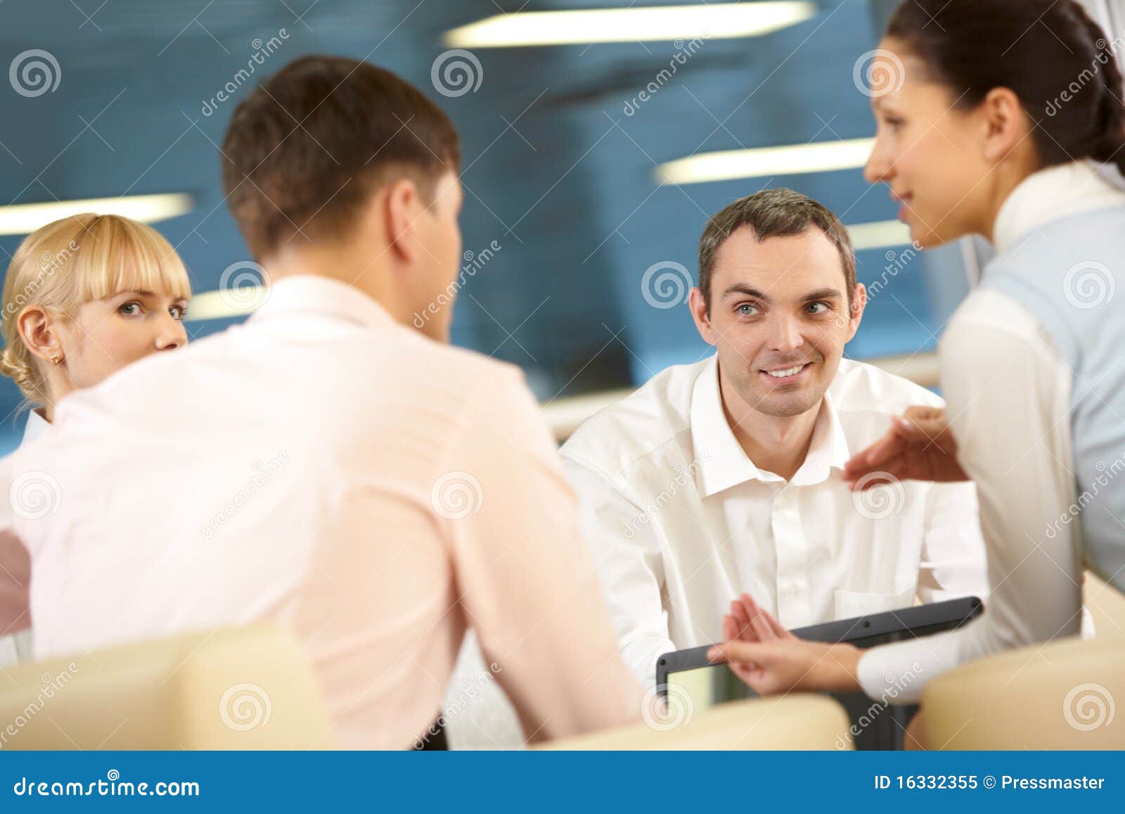 Business conversation stock image. Image of employment - 16332355