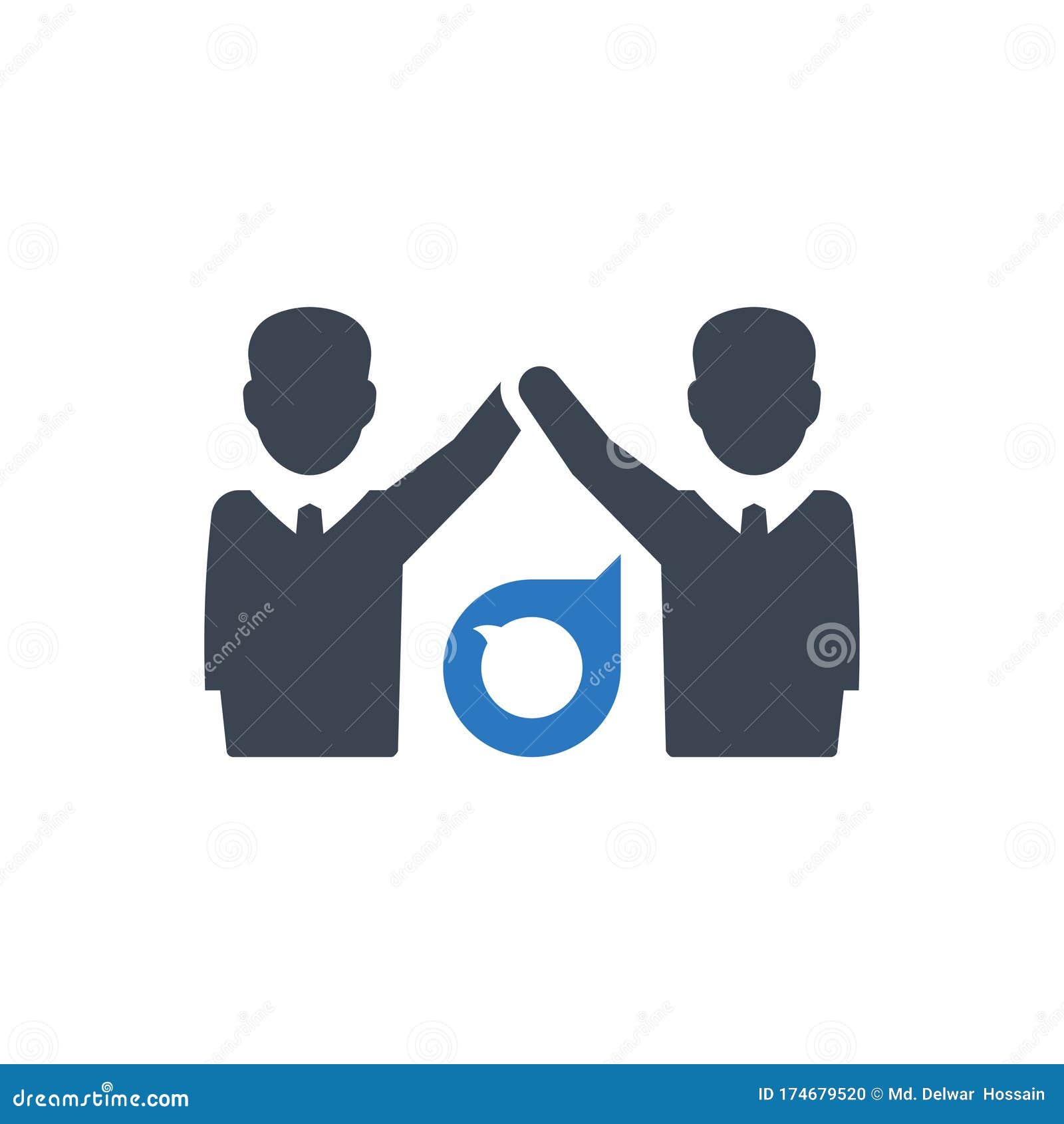 Business conversation icon stock vector. Illustration of negotiation ...