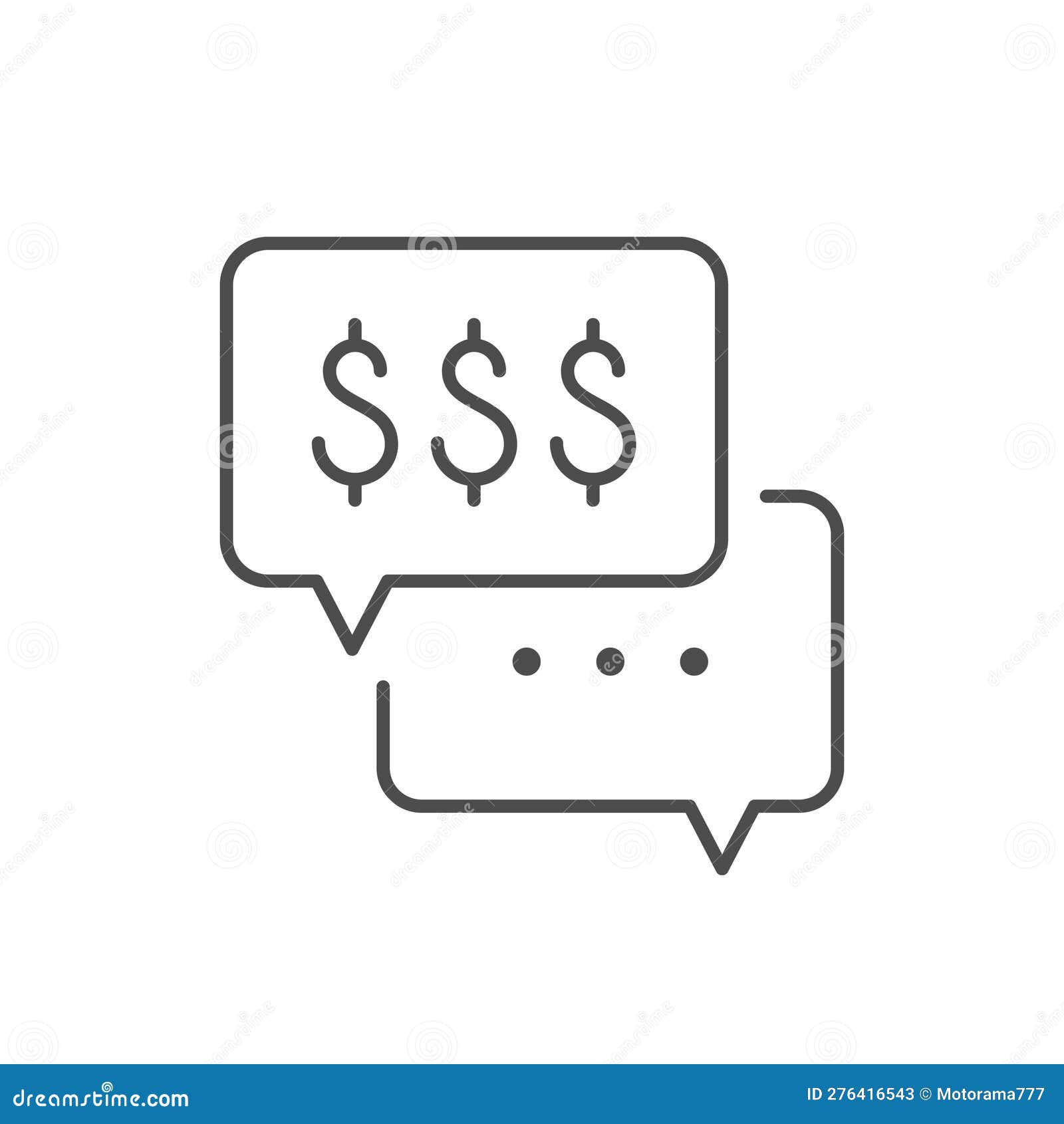 Business Conversation Line Outline Icon Stock Vector - Illustration of ...