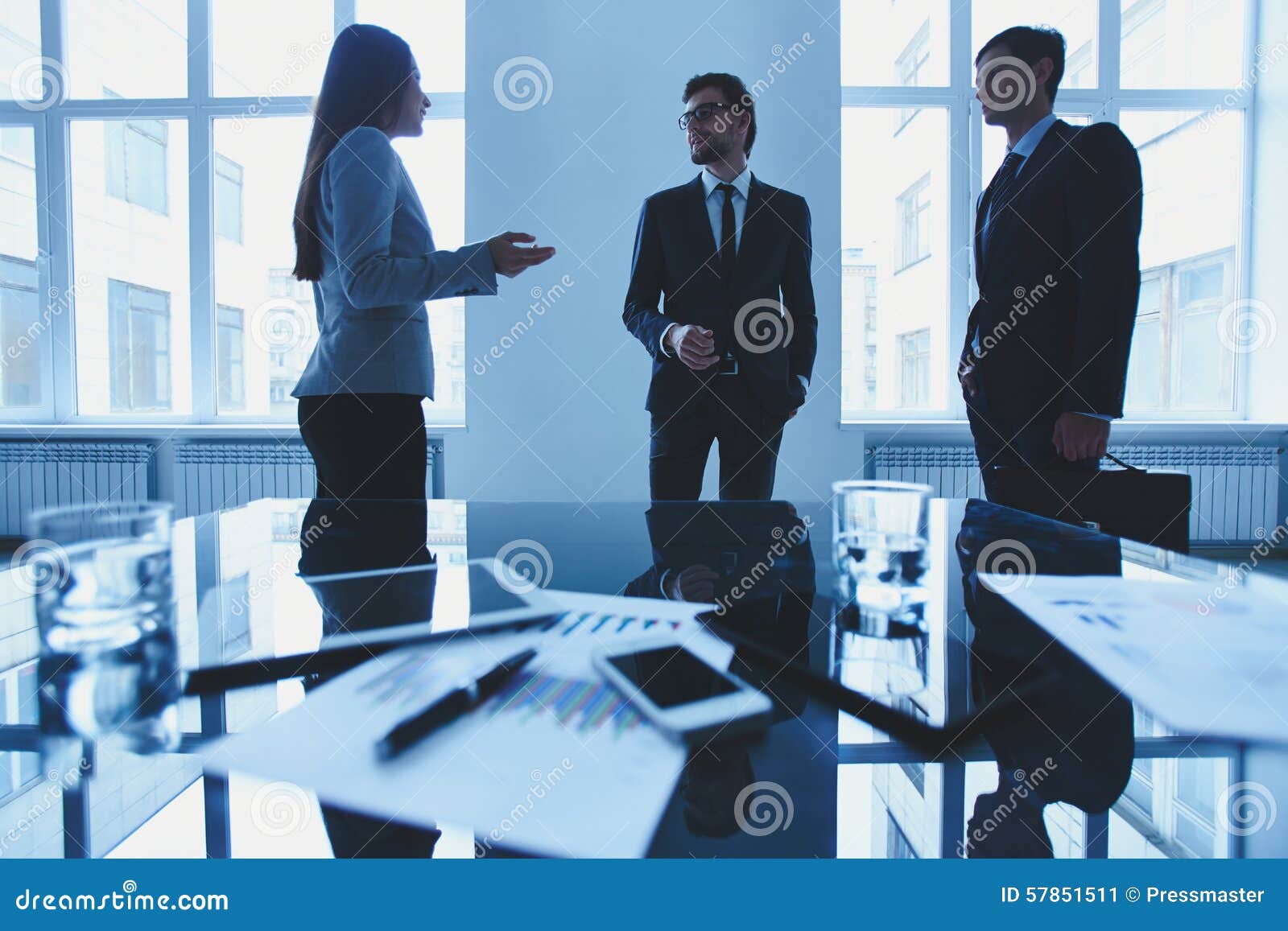 Business conversation stock image. Image of document - 57851511