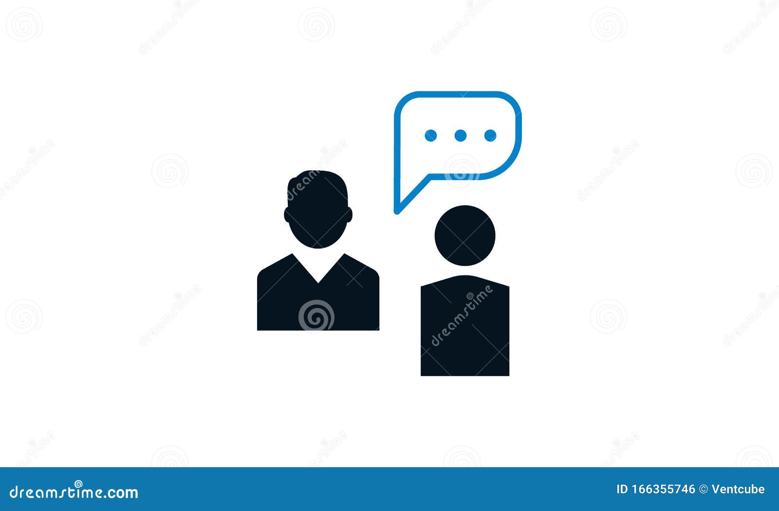 Business Conversation Vector Icon. Stock Illustration - Illustration of ...