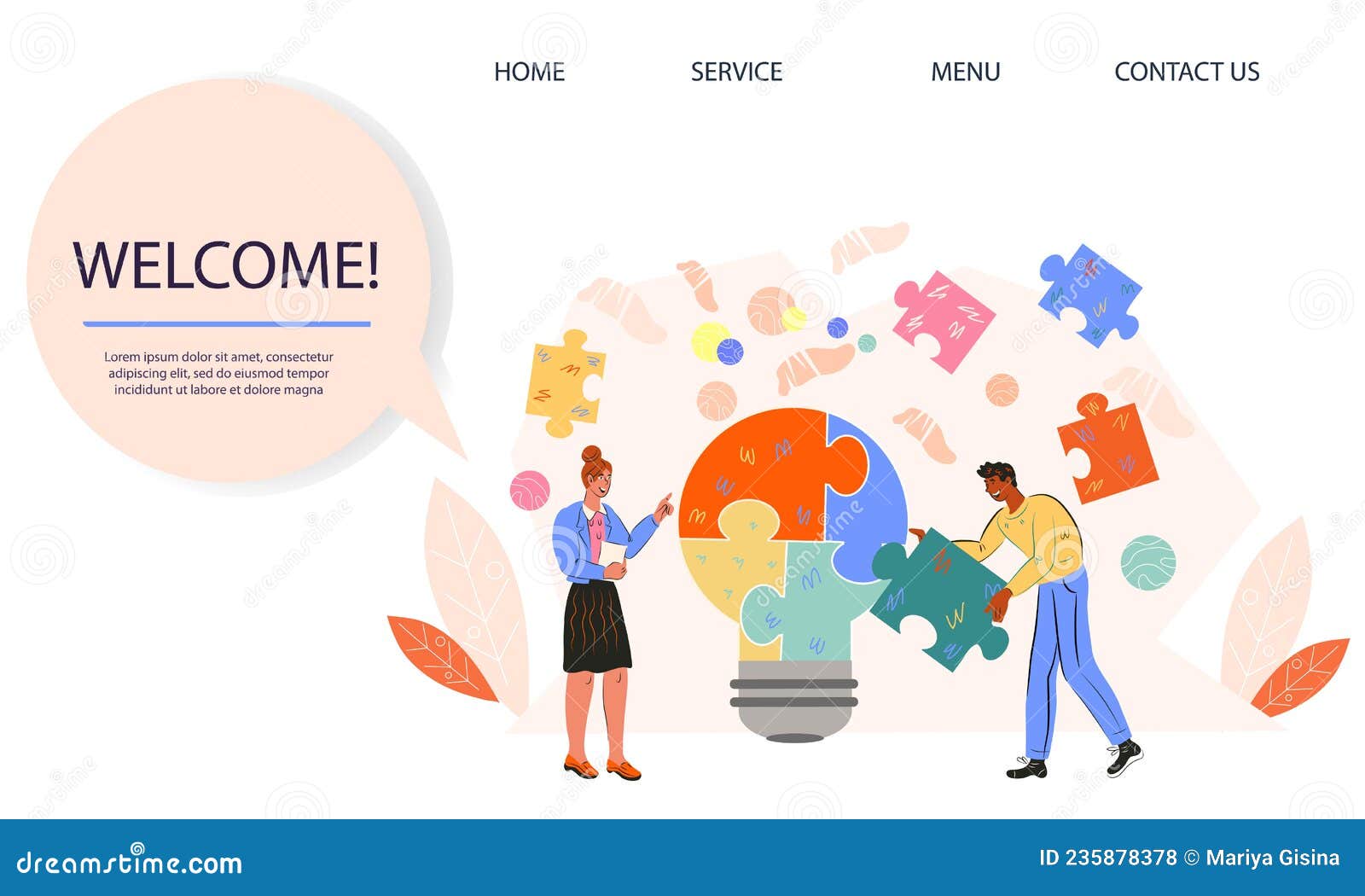 Business Cooperation, Collaboration and Teamwork Website Banner, Flat ...