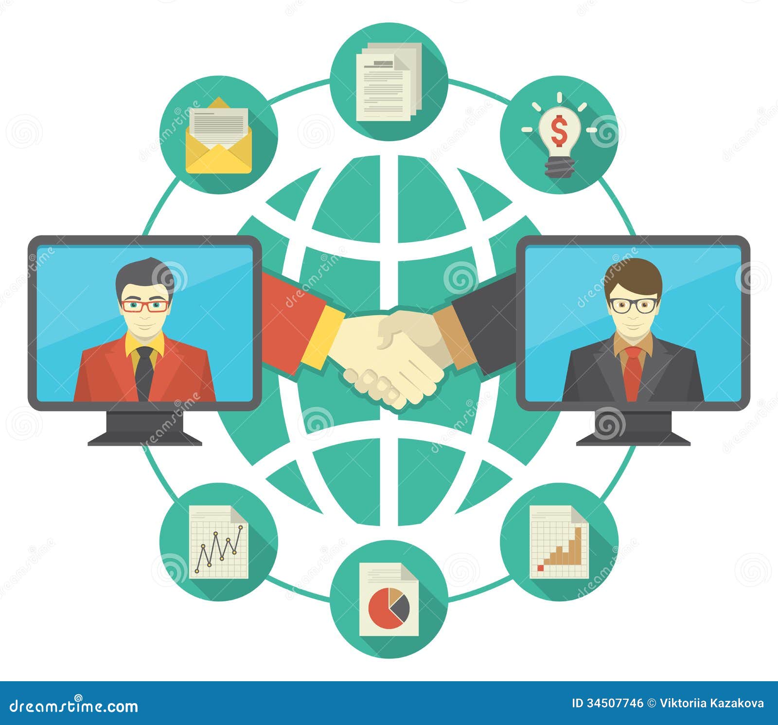 Business Cooperation Concept Stock Vector - Illustration of creative ...
