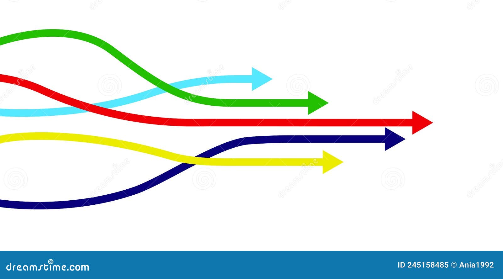 Business Cooperation Concept, Single Direction, Group of Up Arrows ...