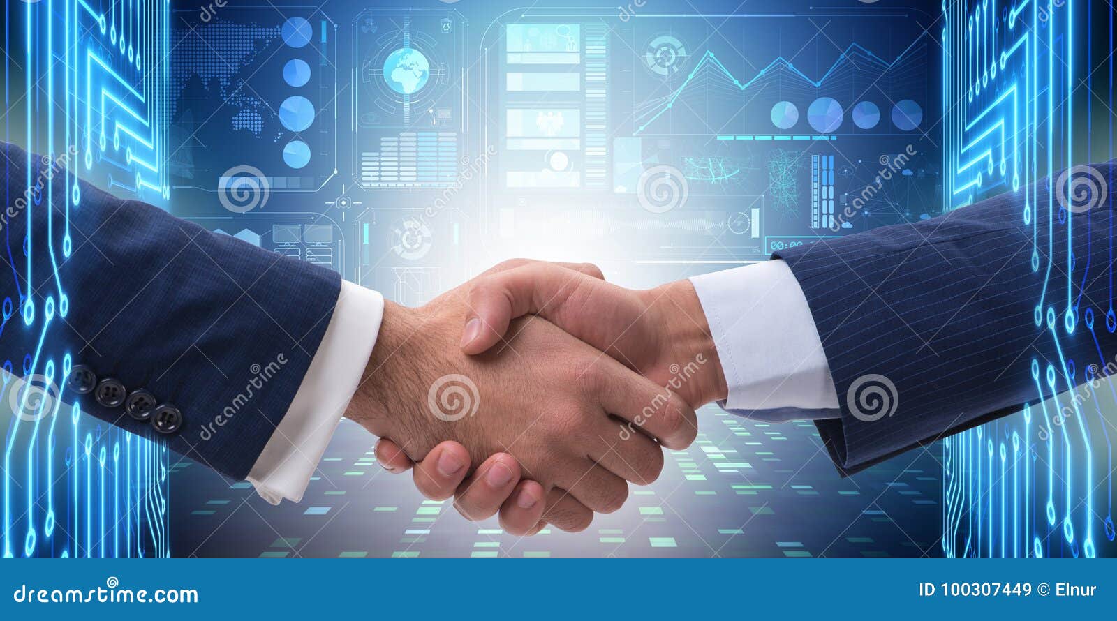 The Business Cooperation Concept with Two Hands Shaking Stock Image ...