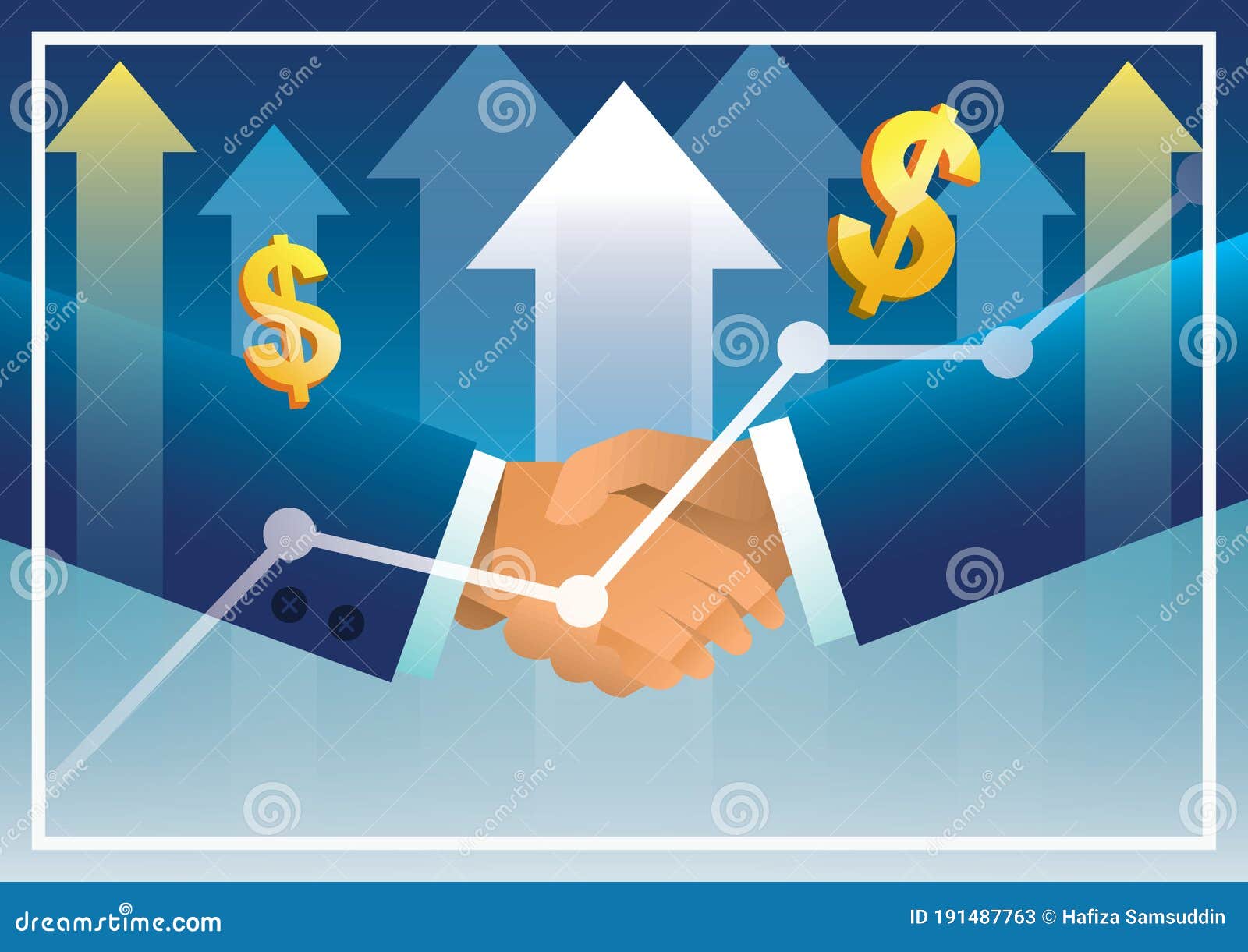 Business Cooperation Concept. Vector Illustration Decorative Design ...