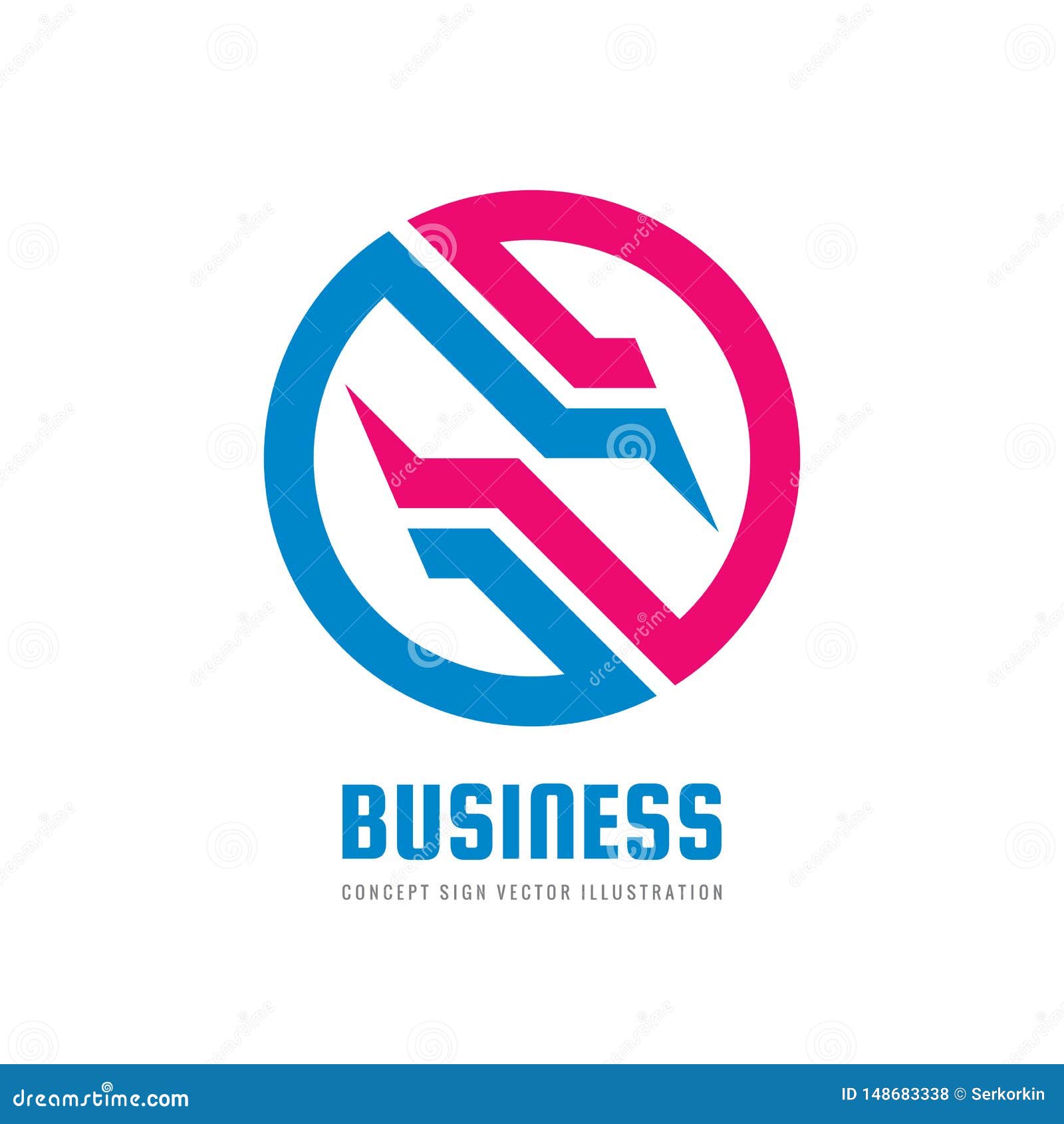 Business Cooperation - Vector Logo Template. Two Design Elements ...