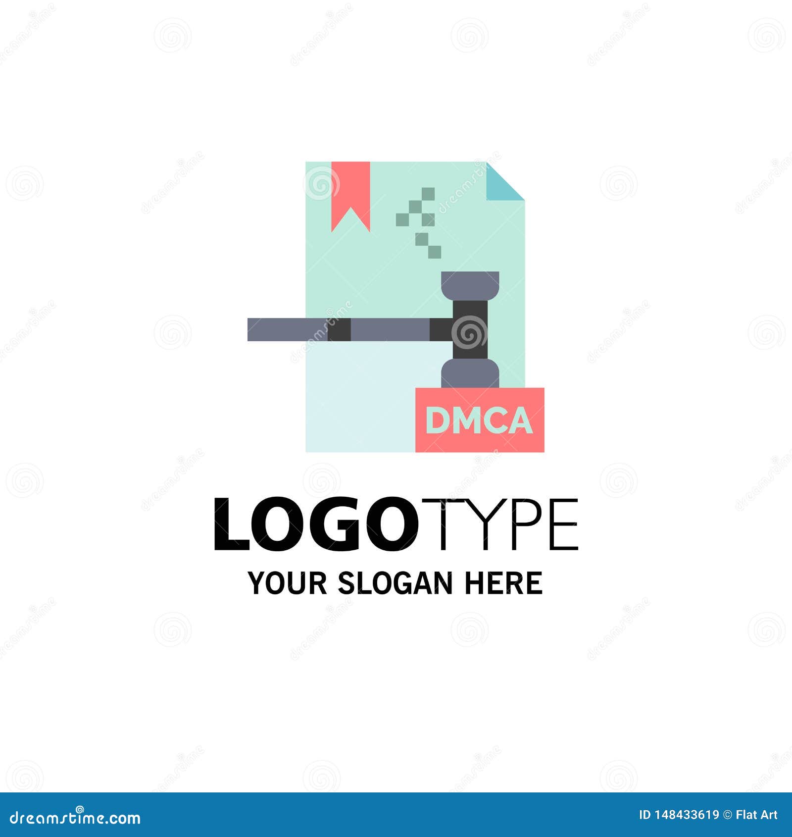 Business, Copyright, Digital, Dmca, File Business Logo Template. Flat ...