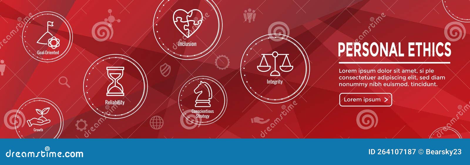 Business and Corporate Ethics Showing Company Values Icon Set- Web ...