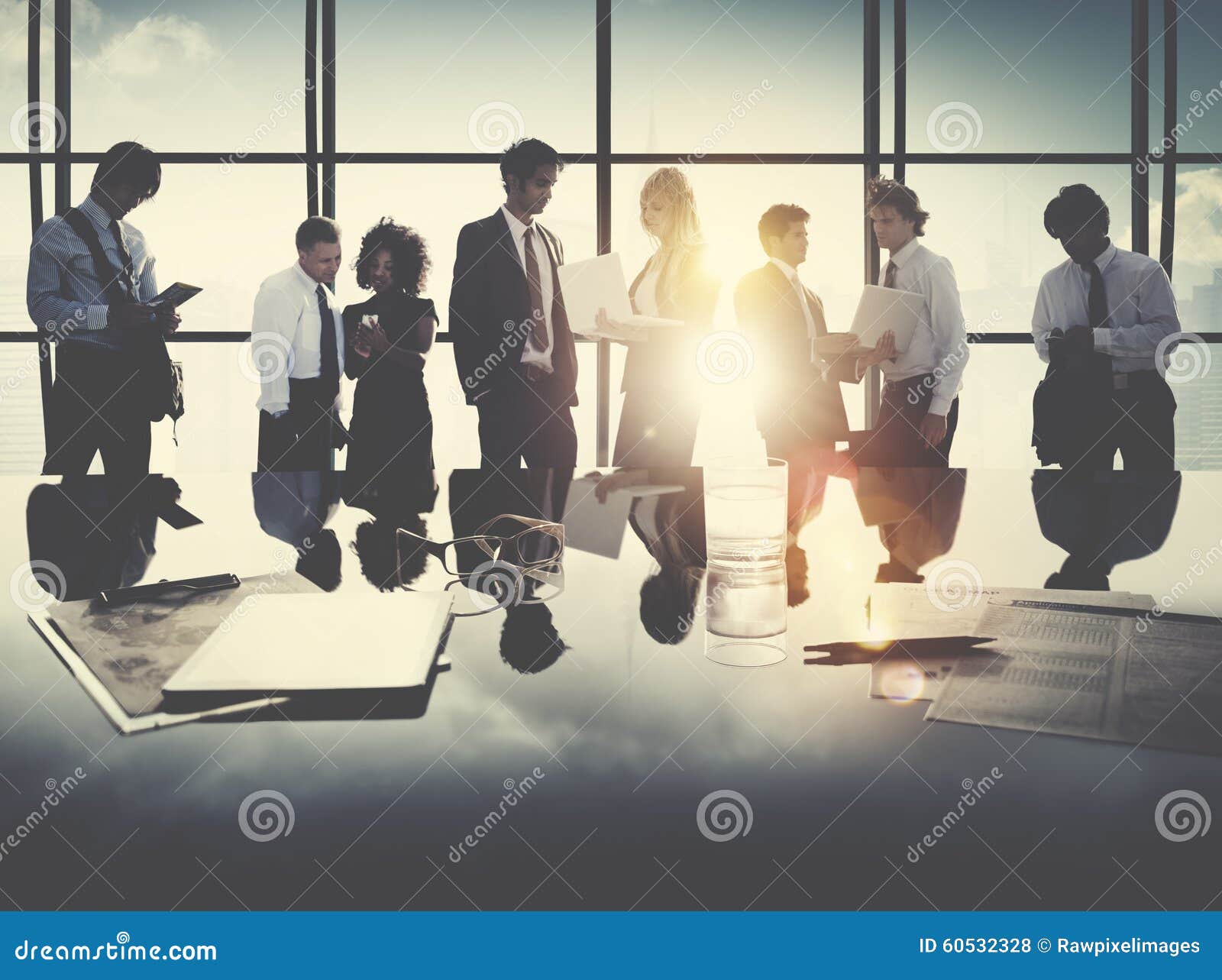 Business Corporate People Digital Communication Discussion Conce Stock ...