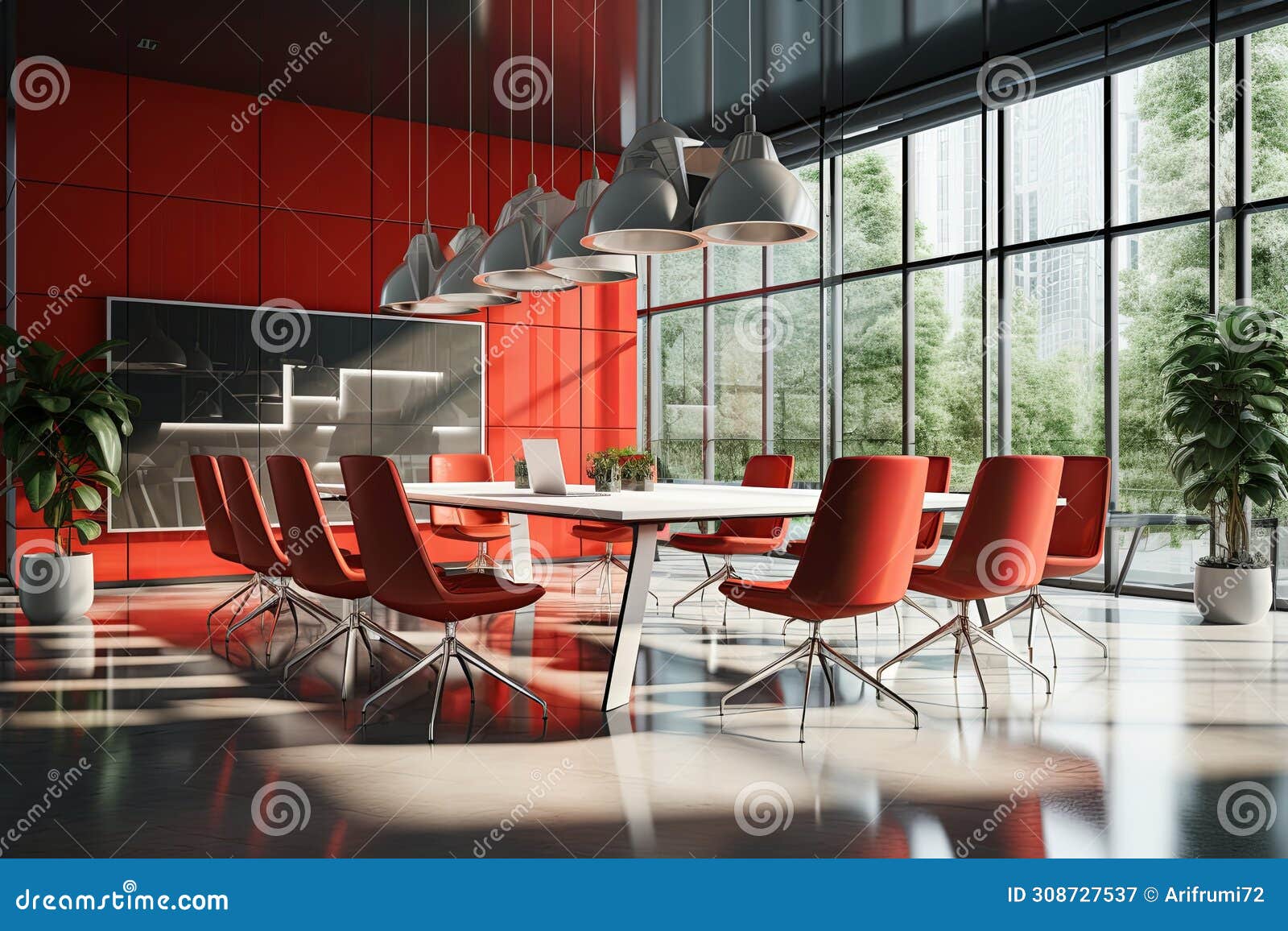 Business Corporate Workplace with Modern Office Interior Design with ...