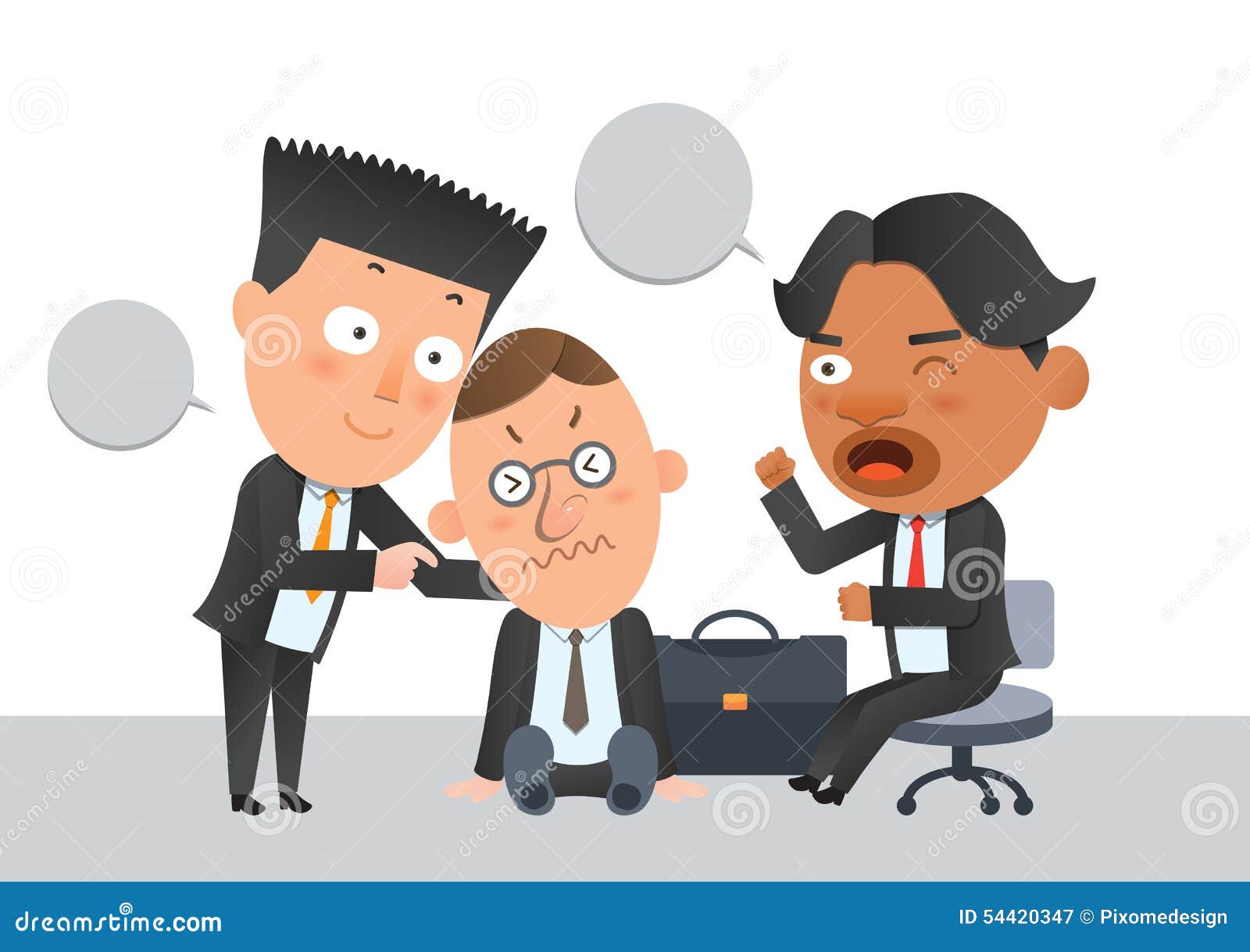 Business Corporation Team Talk Concept Flat Character Stock Vector ...