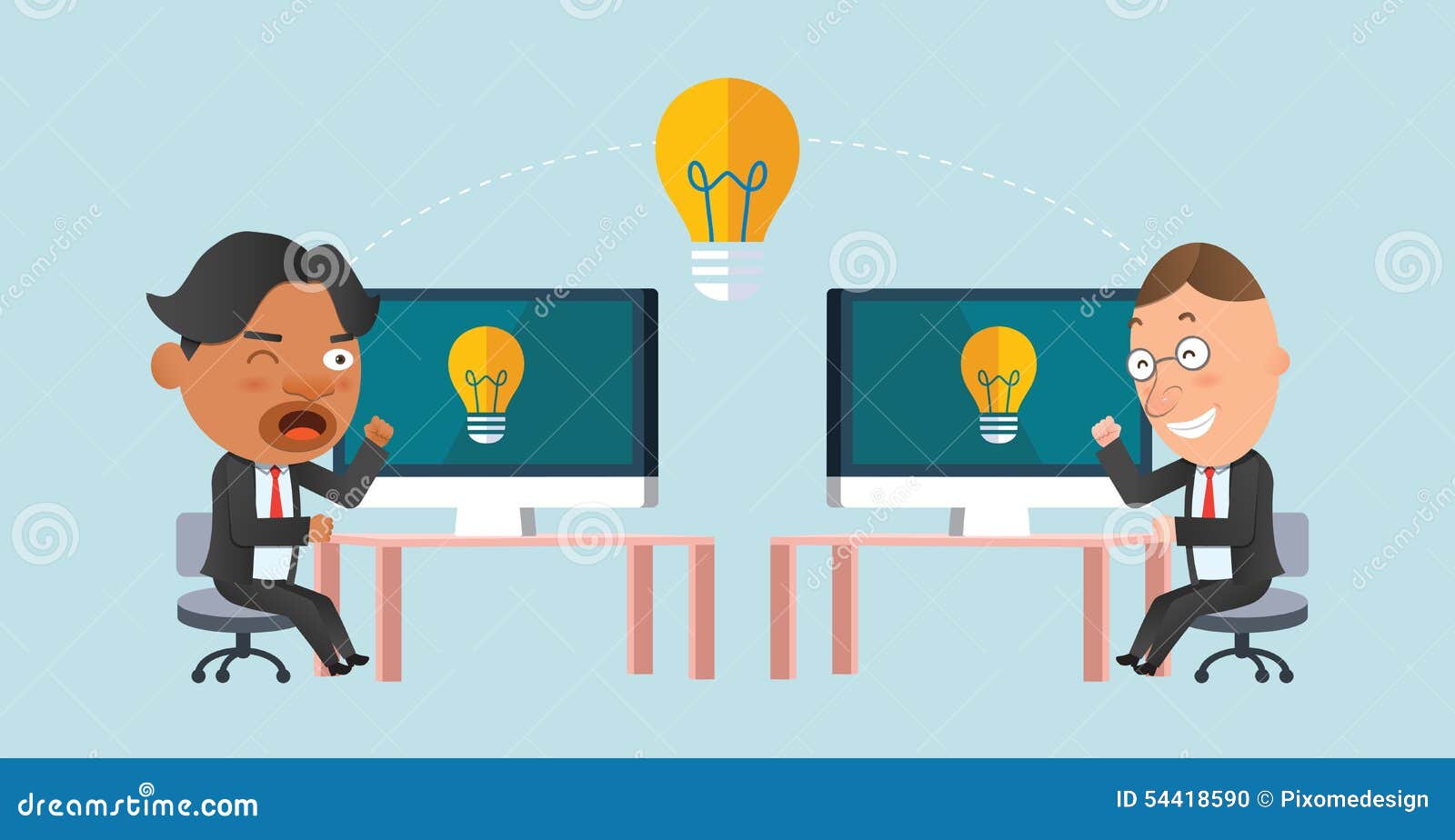 Corporation Teamwork Outline Icons Collection. Cooperation ...