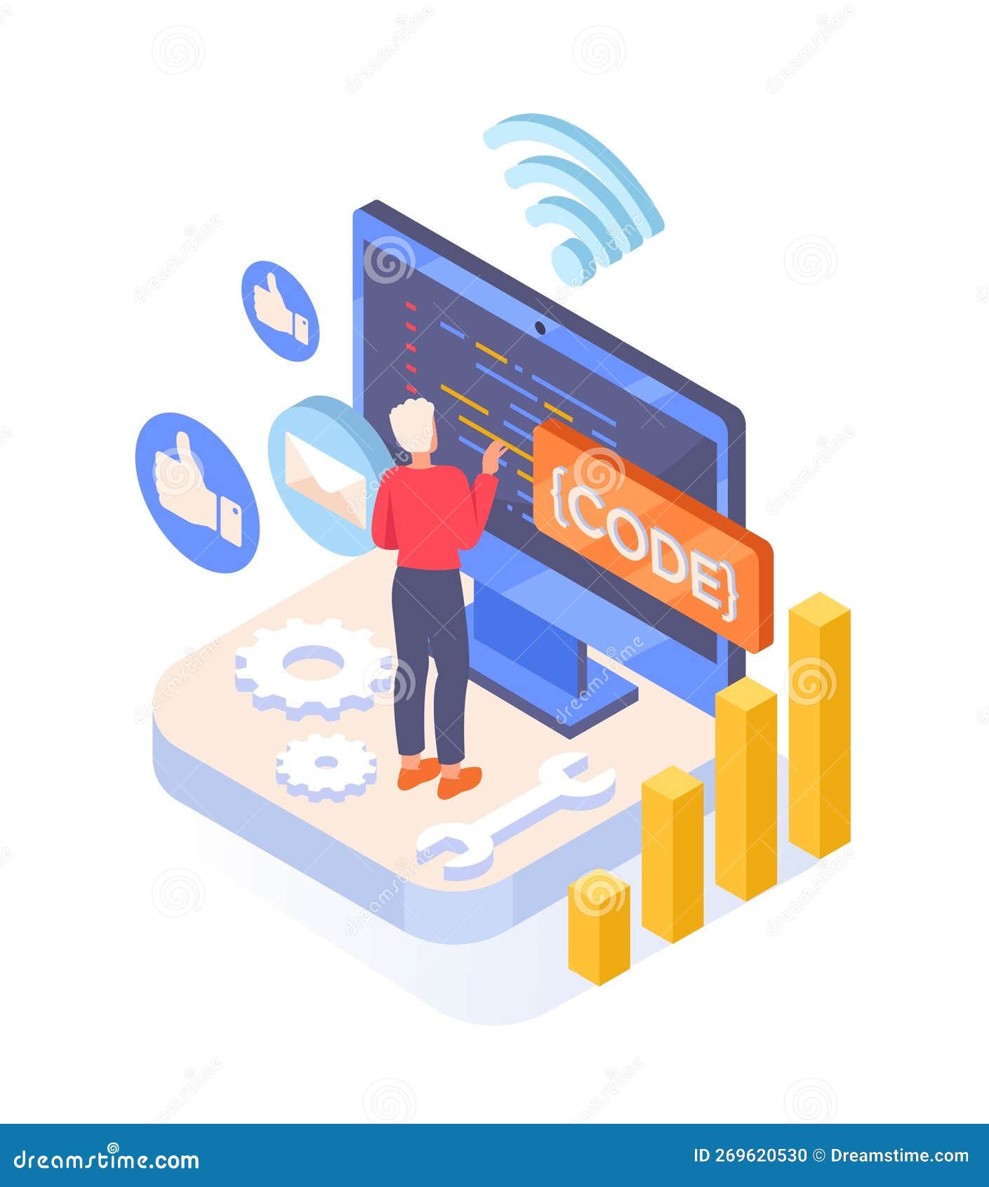 Business Correction of Mistakes Stock Vector - Illustration of office ...