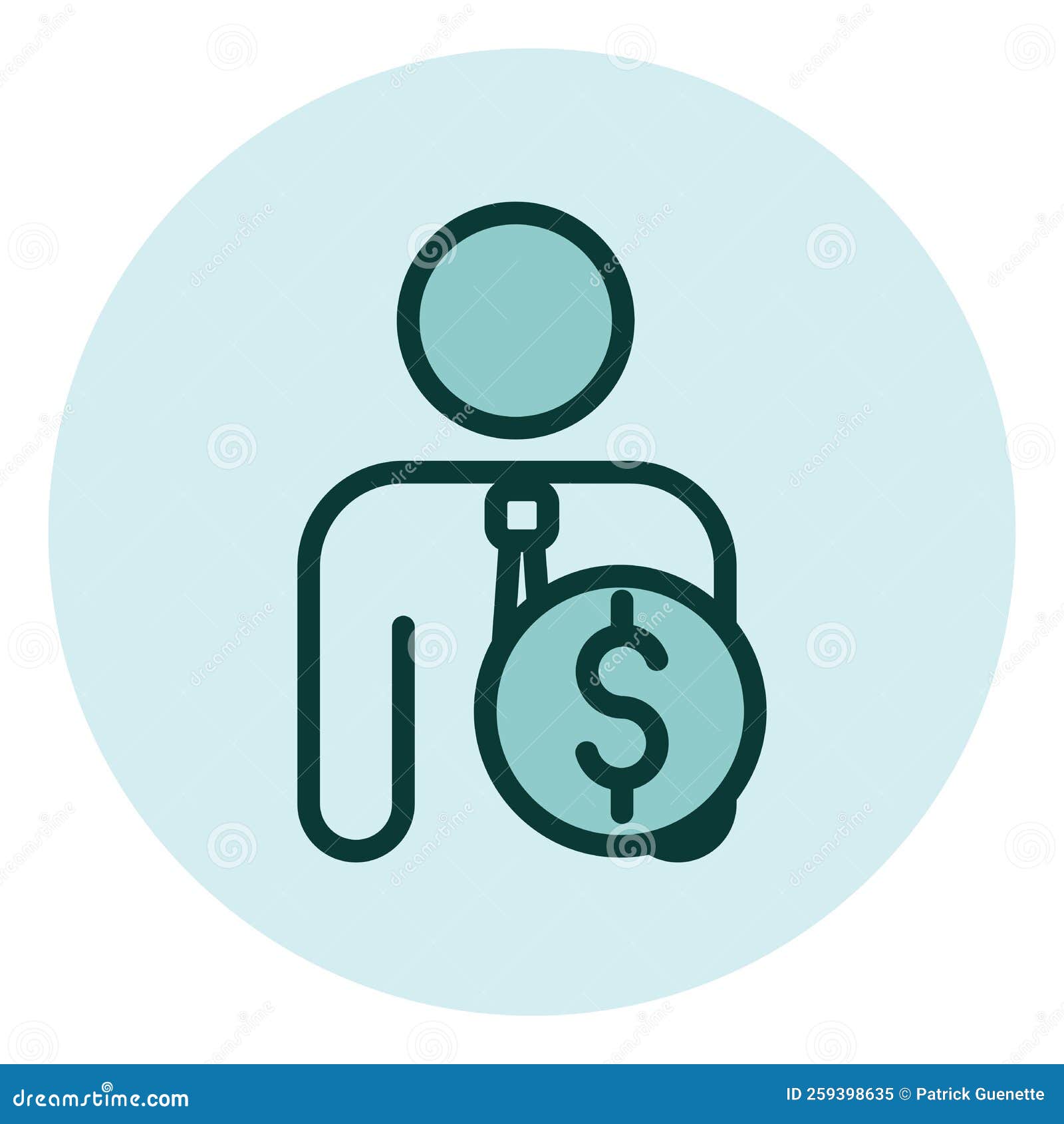 Business cost, icon stock vector. Illustration of cost - 259398635
