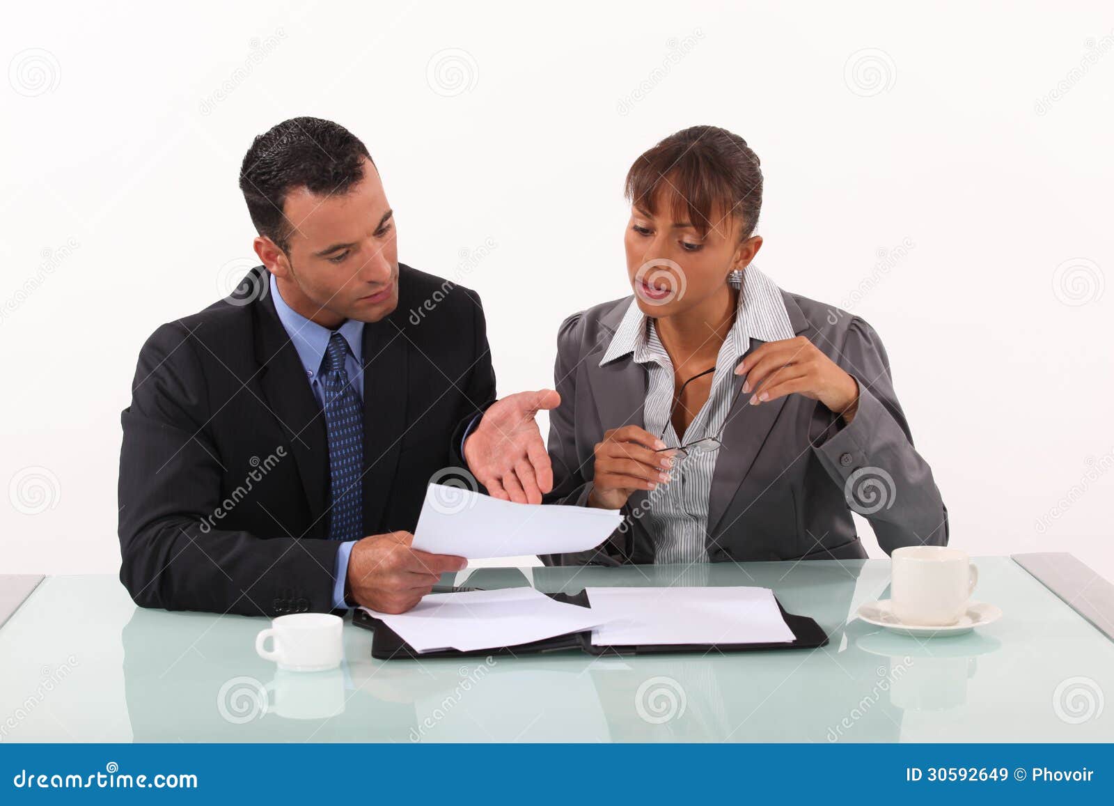 Business Couple Having Heated Discussion Stock Image - Image of ...