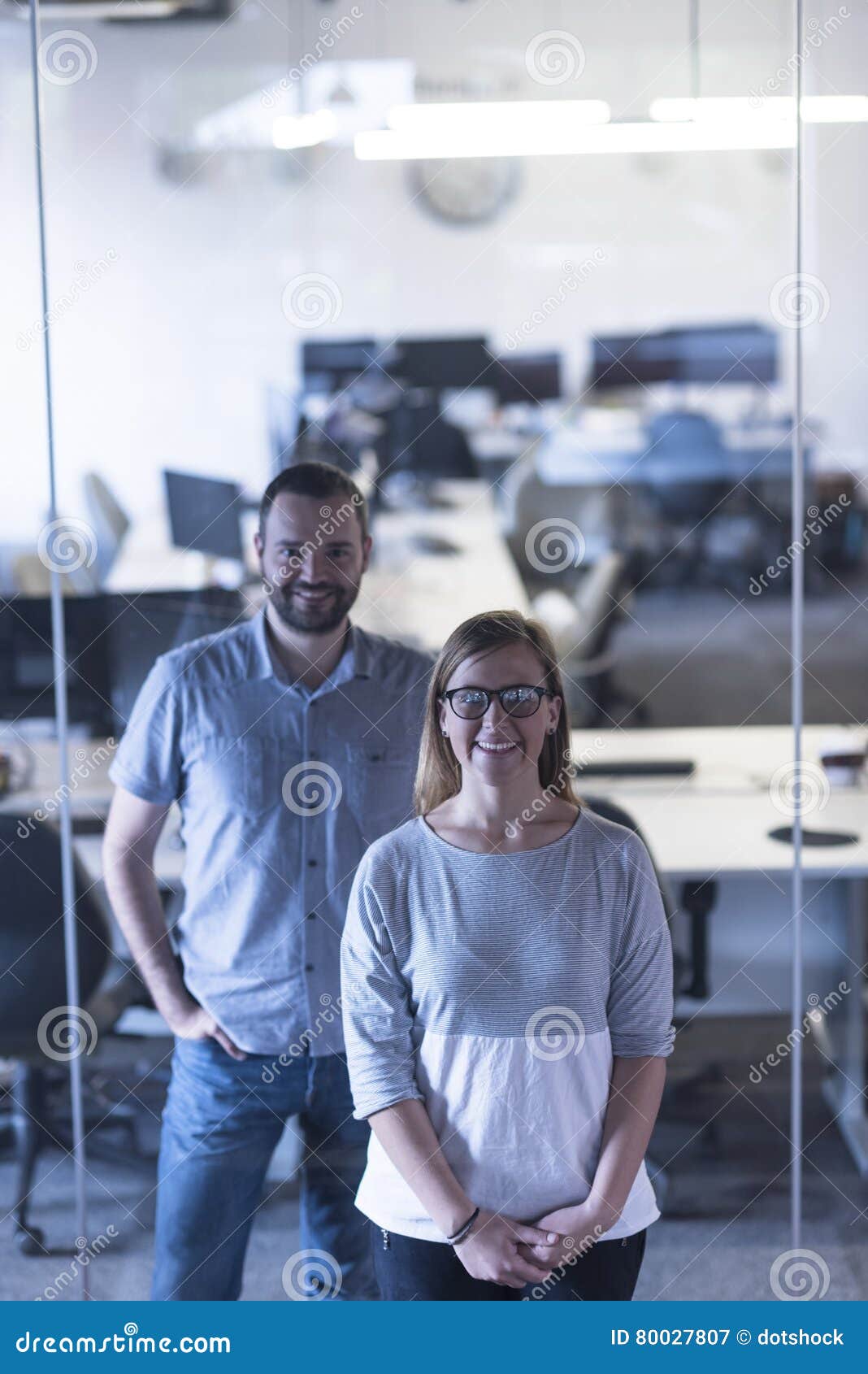 Business couple at office stock image. Image of people - 80027807