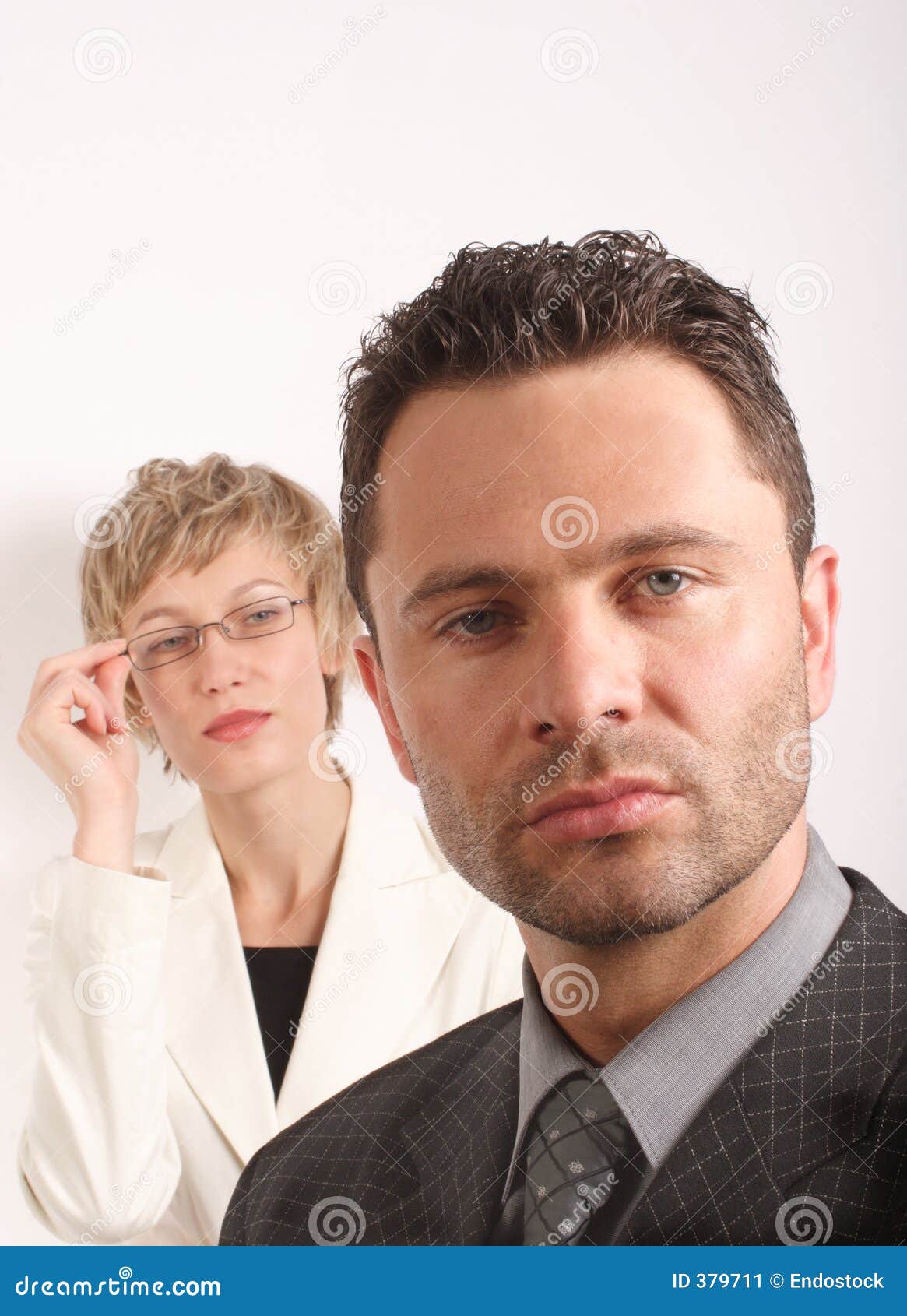 Business couple portrait stock image. Image of advising - 379711