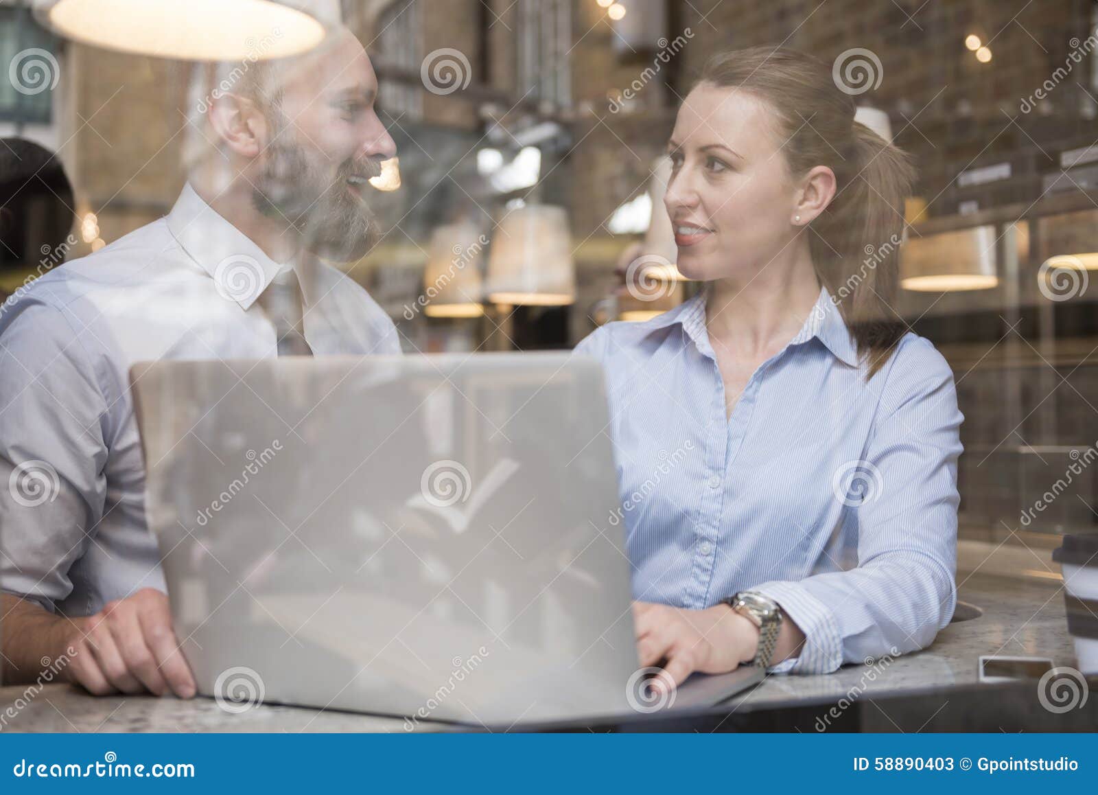 Business Couple at Restaurant Stock Image - Image of restaurant, ideas ...