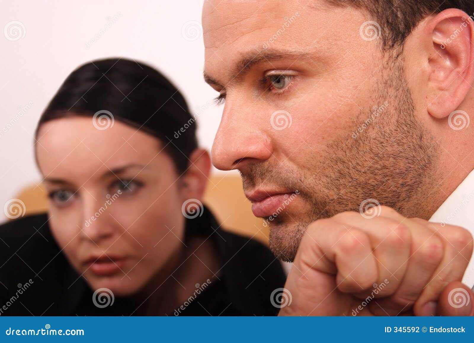 Business Couple Solving Problem Stock Photo - Image of cooperation ...