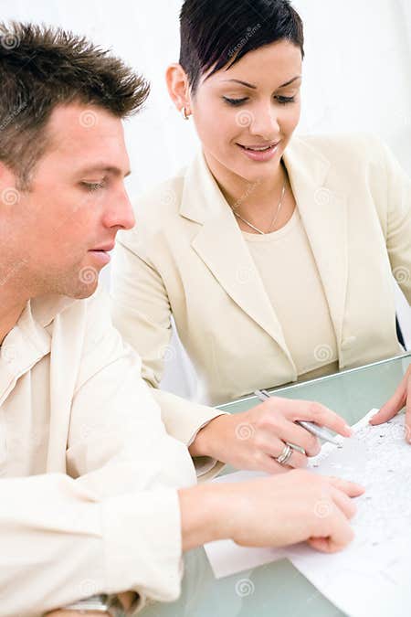 Business couple working stock image. Image of cooperation - 3926317
