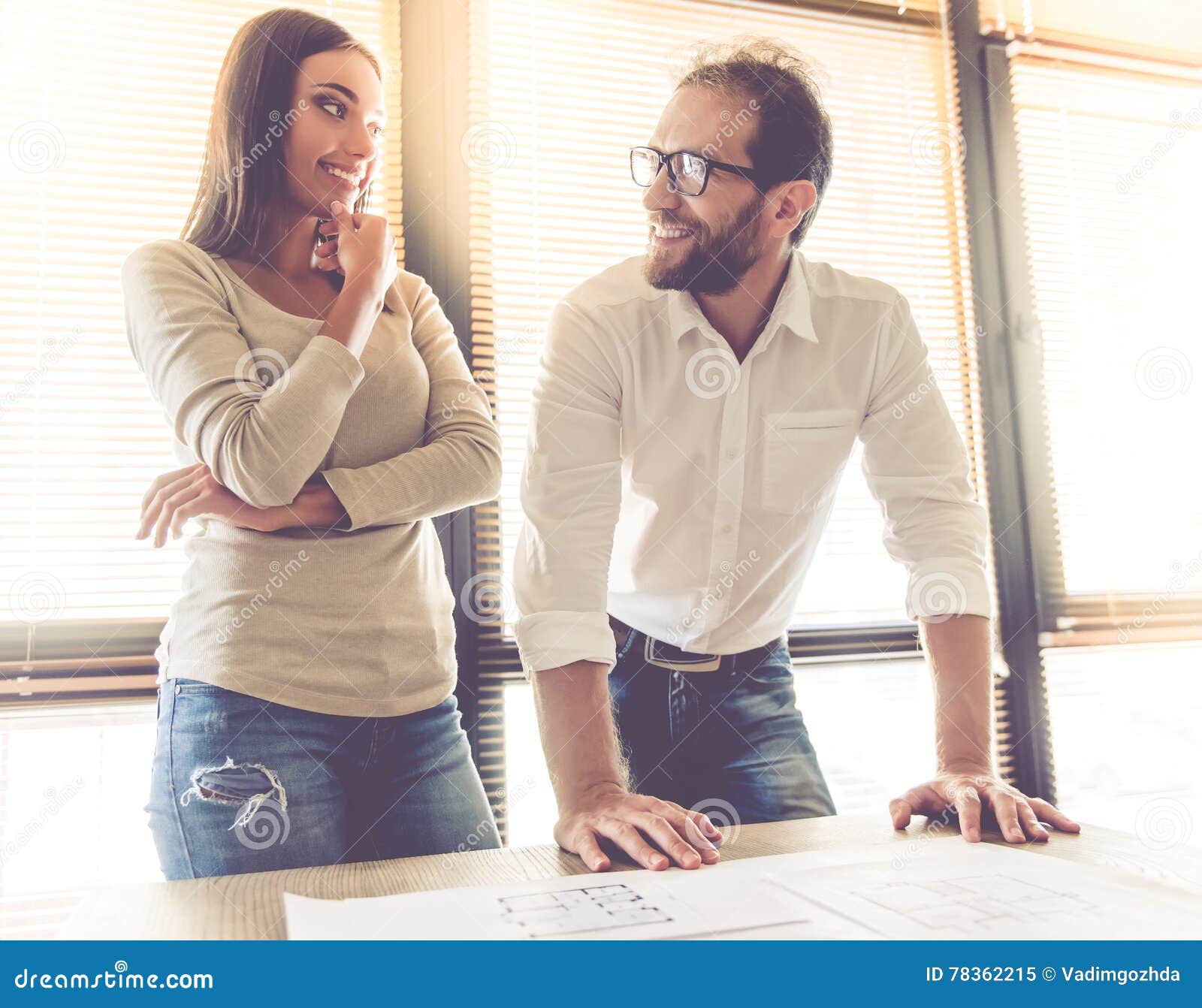 Business couple working stock image. Image of caucasian - 78362215