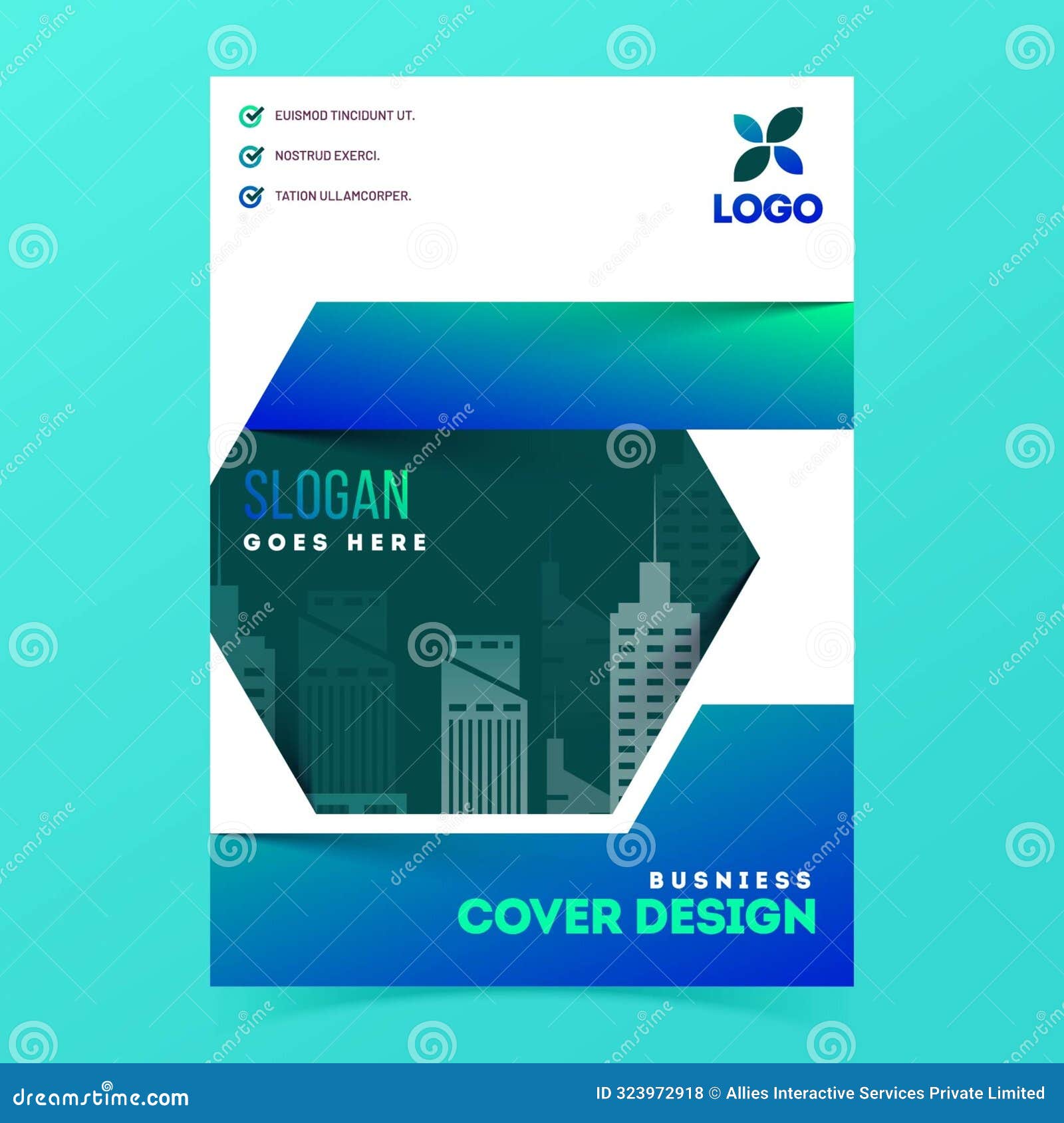 Business Cover Page or Template Layout for Corporate Stock Illustration ...