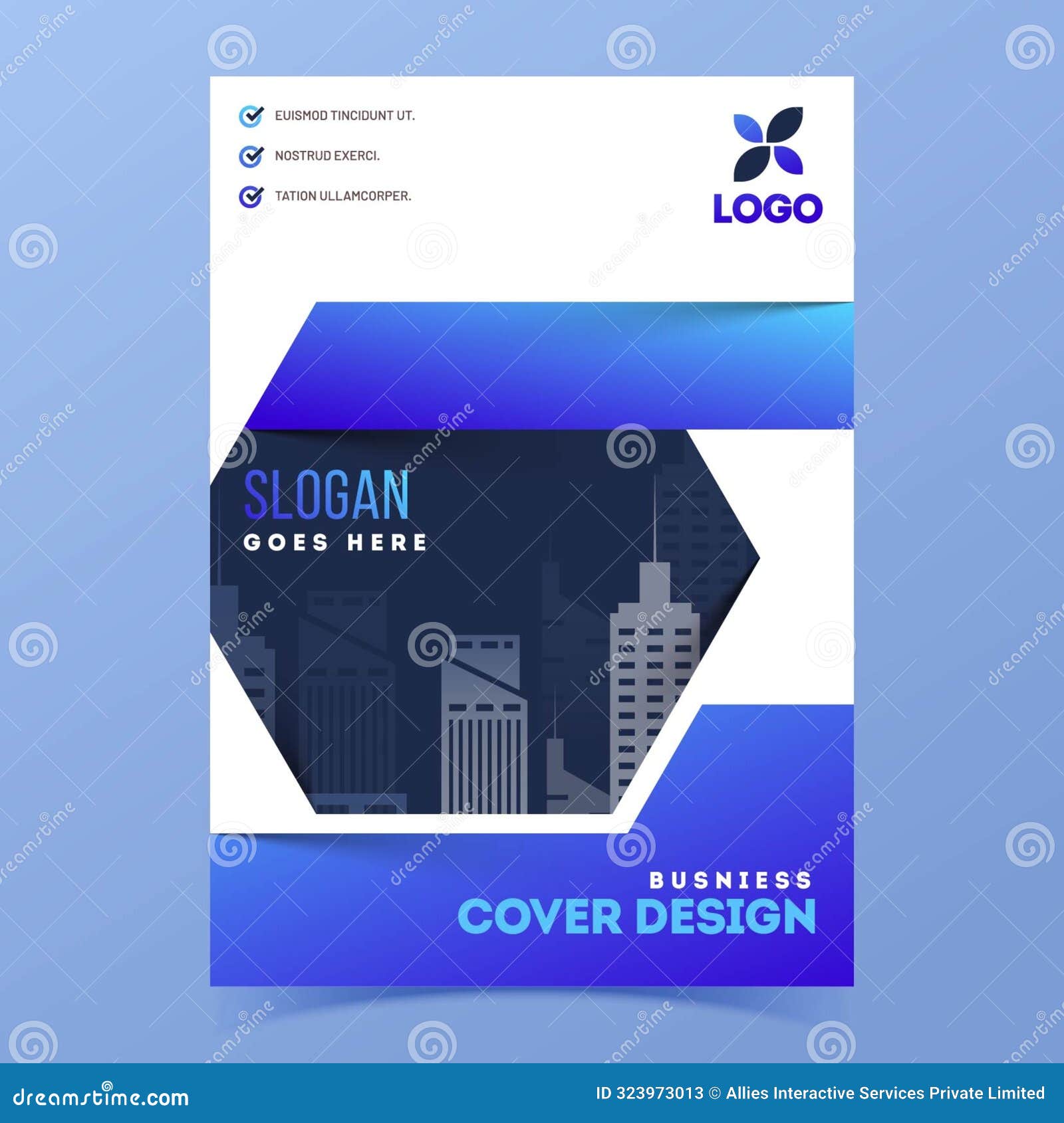 Business Cover Page or Template Layout for Corporate Stock Illustration ...