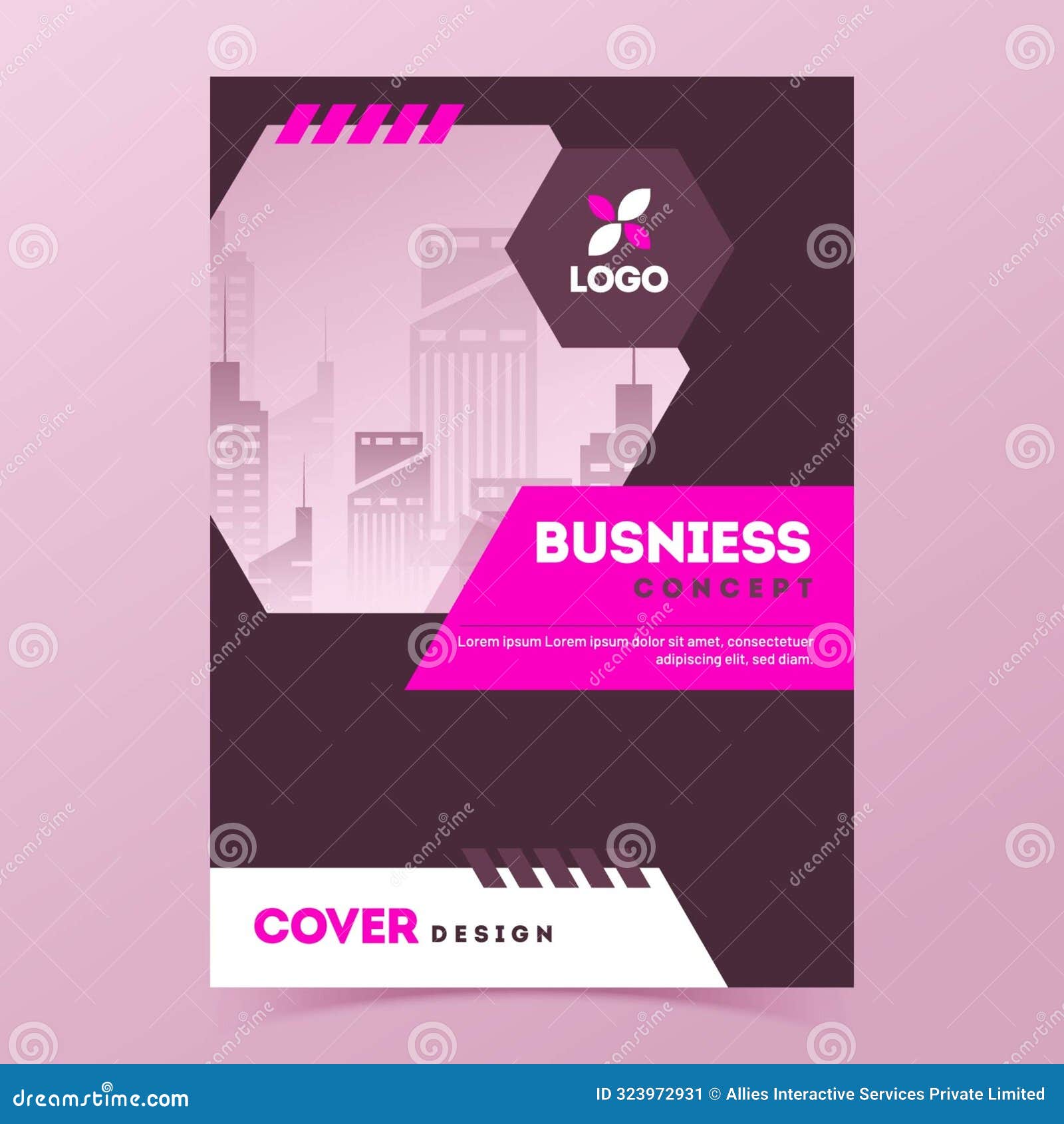 Business Cover Page or Template Layout with Space for Your Stock ...
