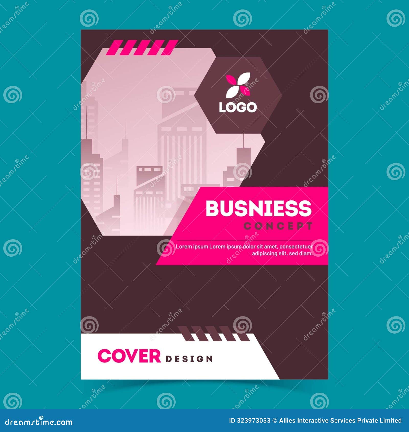 Business Cover Page or Template Layout with Space for Your Stock ...