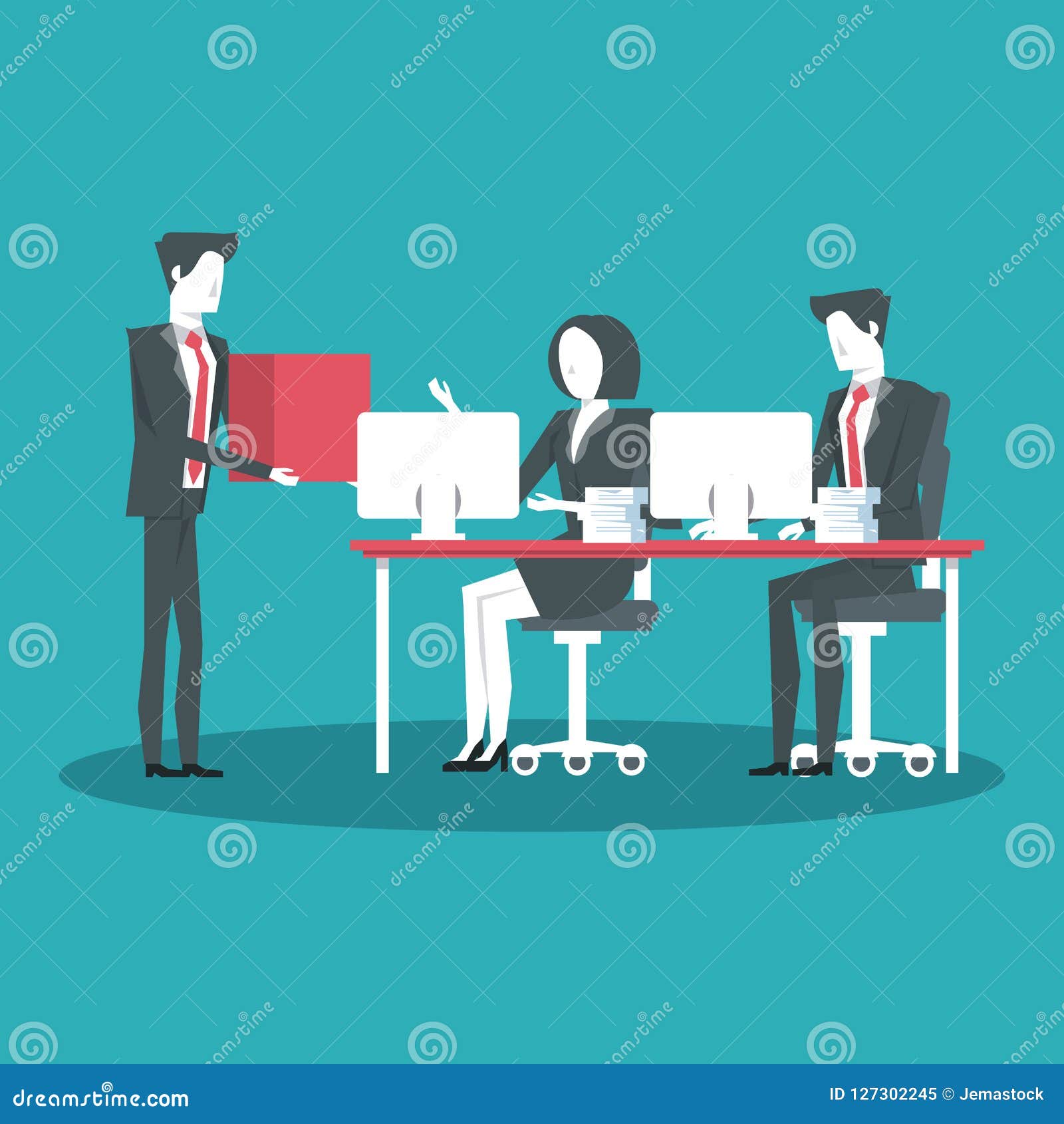 Business coworkers avatar stock vector. Illustration of people - 127302245