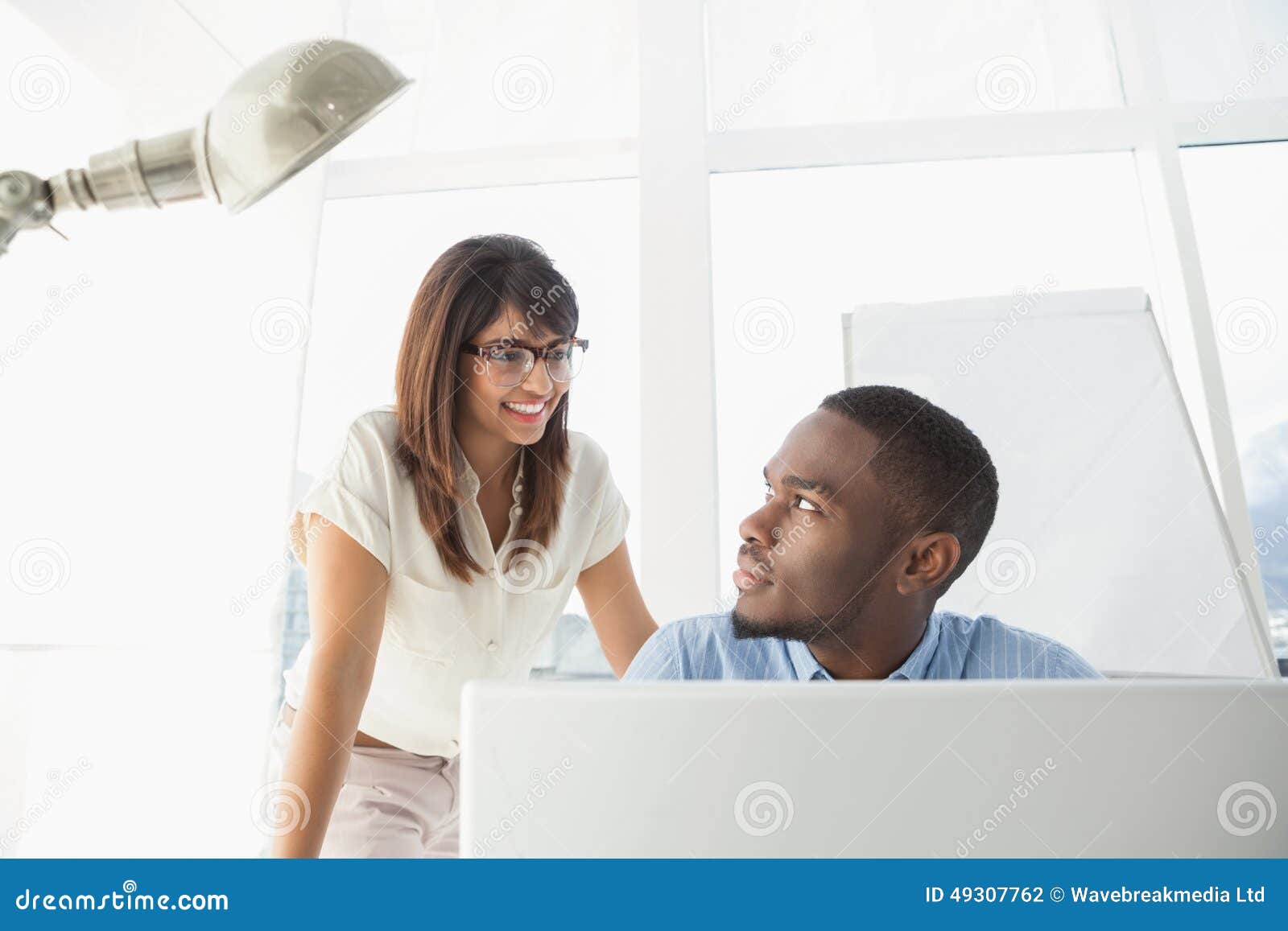 Business Coworkers Smiling at Each Other Stock Photo - Image of group ...
