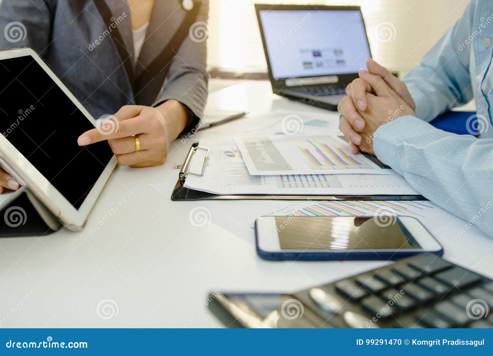 Business Coworking. Young Account Managers Crew Working with Project ...