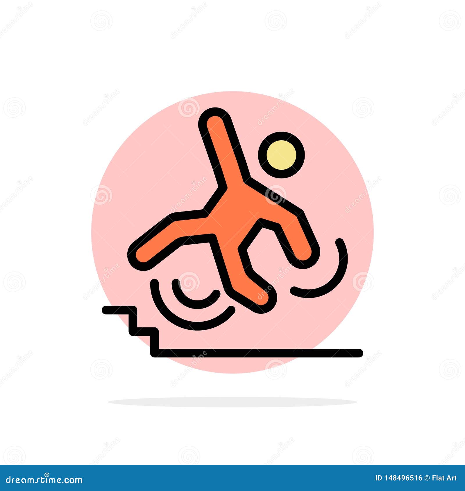 Business, Crash, Failed, Failure, Fall Abstract Circle Background Flat ...