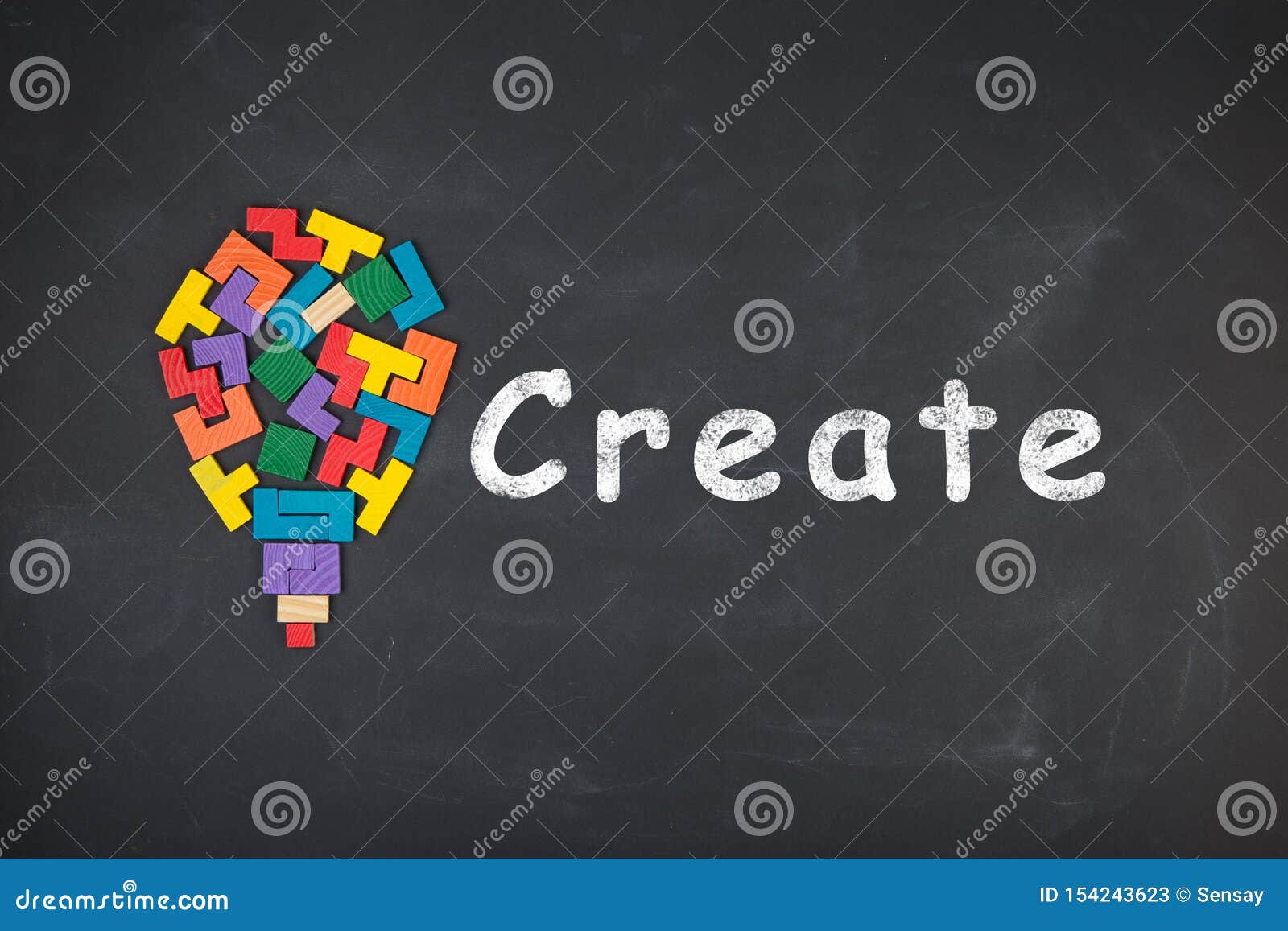 Business Creative Idea Concept - Inscription And Jigsaw Blocks On The ... Business Creative Idea Concept - Inscription And Jigsaw Blocks On The ...