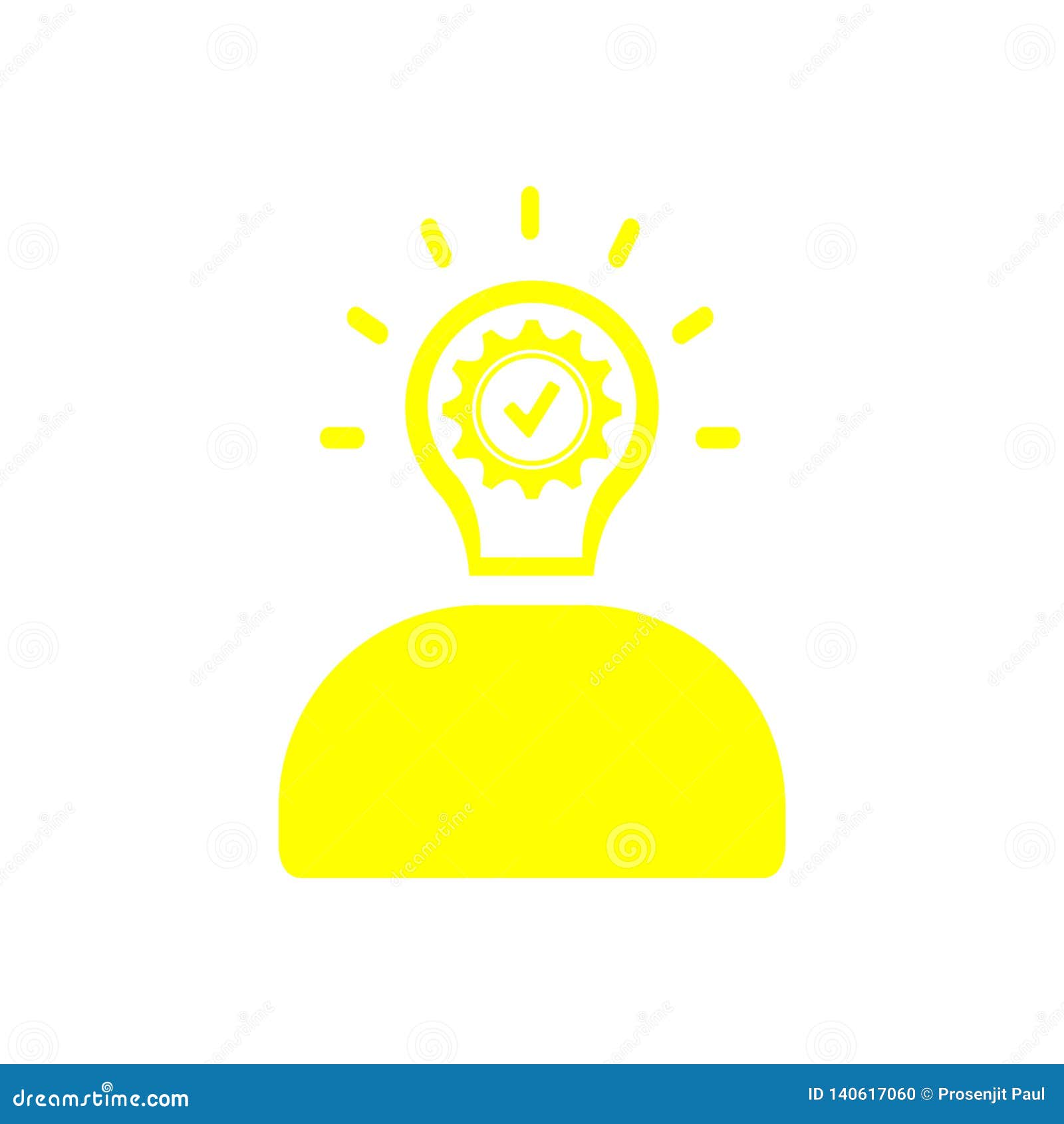 Business Creative Idea Solutions Yellow Icon Stock Illustration ...