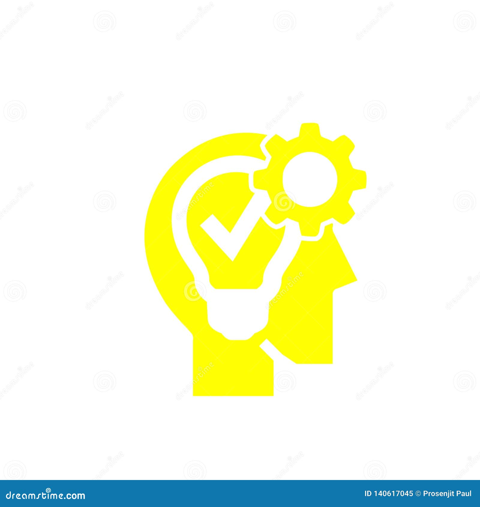 Business Creative Solutions Yellow Icon Stock Illustration ...