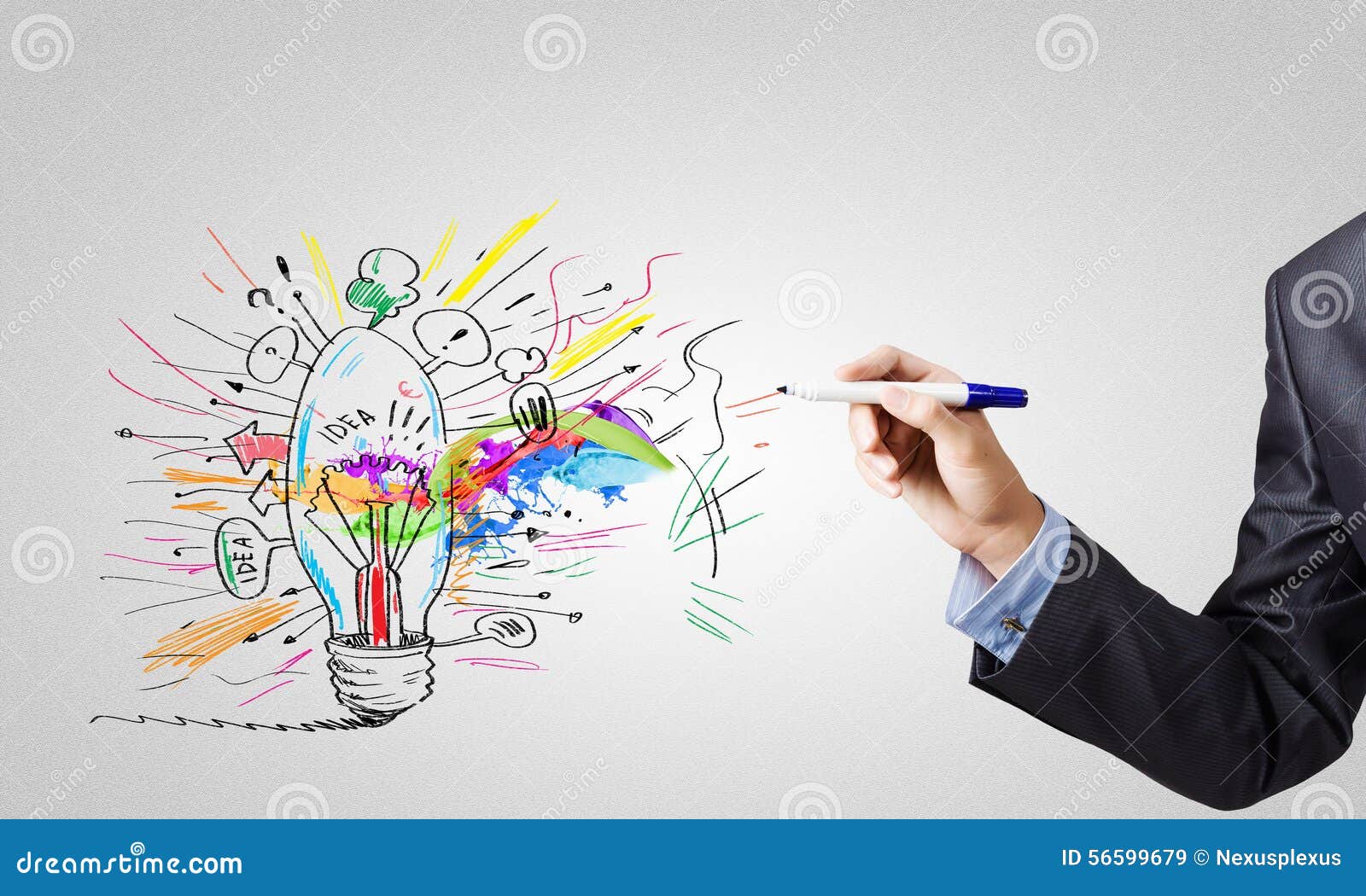 Business creativity stock image. Image of lamp, concept - 56599679