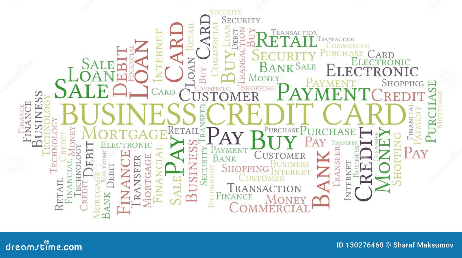 Business Credit Card Word Cloud. Stock Illustration - Illustration of ...