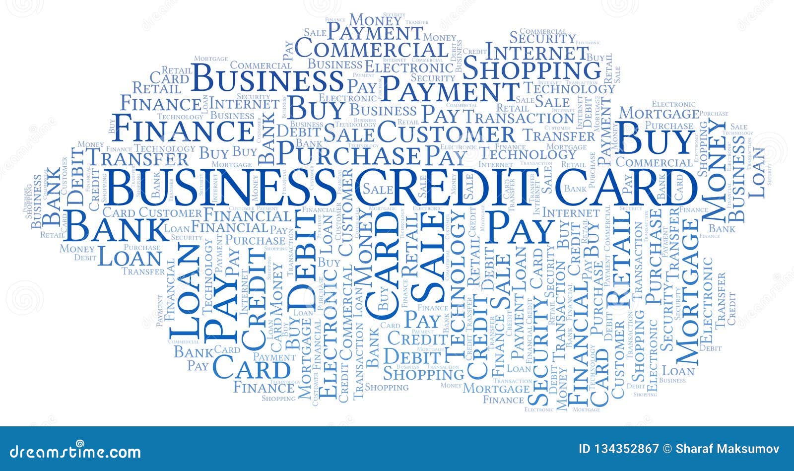 Business Credit Card Word Cloud Stock Illustration - Illustration of ...