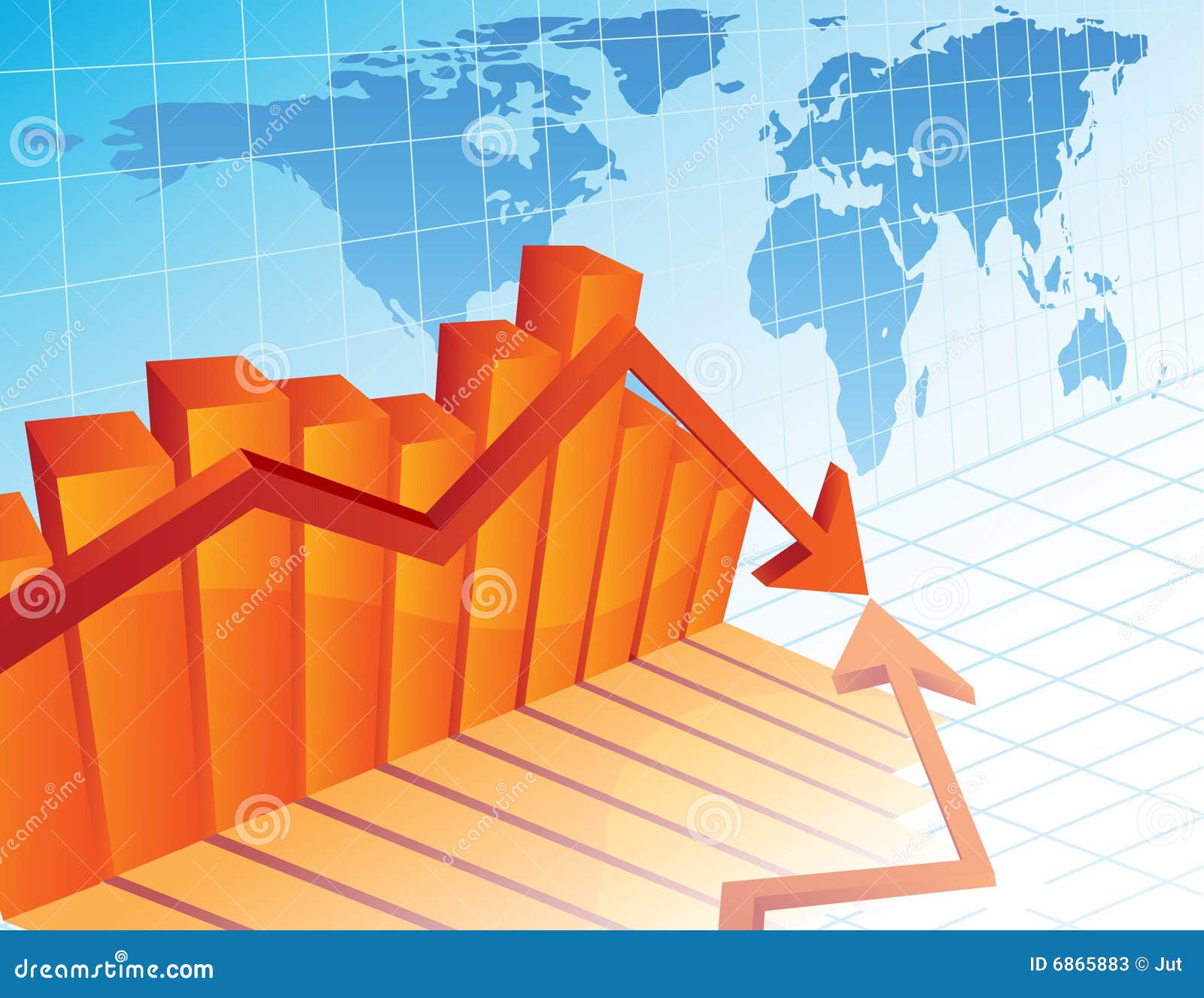 Business crisis stock vector. Illustration of chart, loss - 6865883
