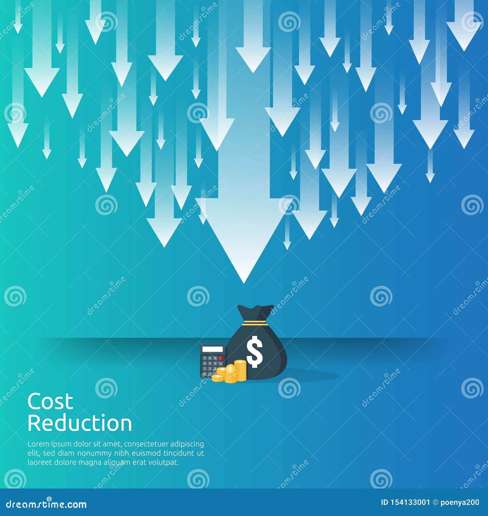 Business Crisis Concept. Money Fall Down with Arrow Decrease Symbol ...